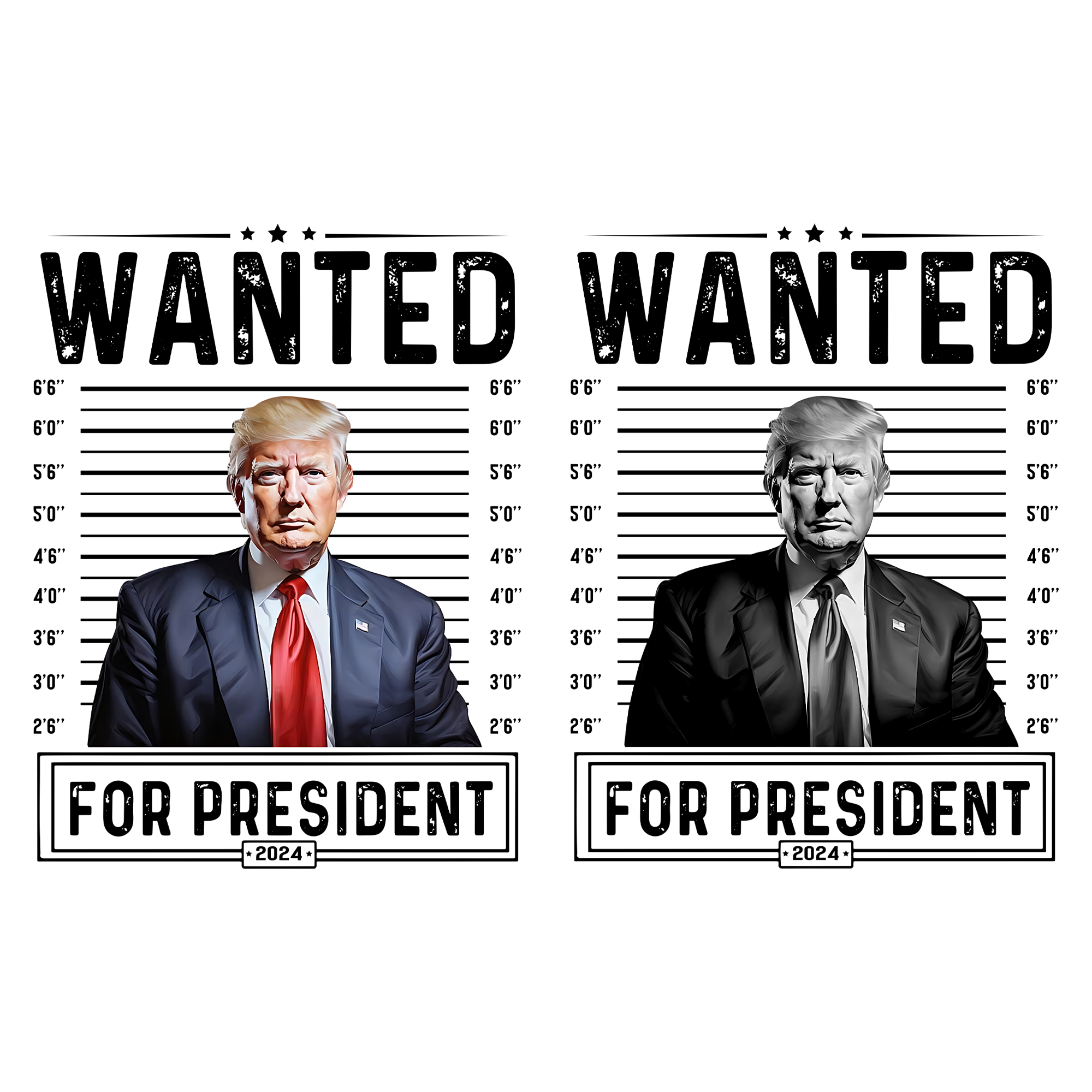 Bundle Wanted For President 2024 Png, Official Trump Mugshot | Inspire ...