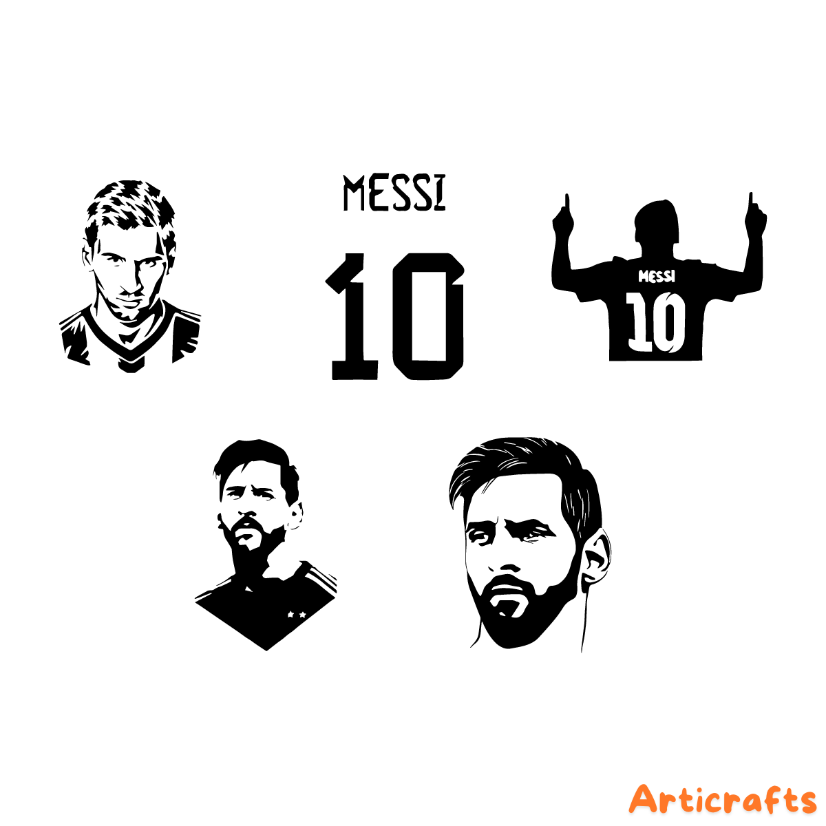Lionel Messi Goat SVG File Digital Download Files | Inspire Uplift