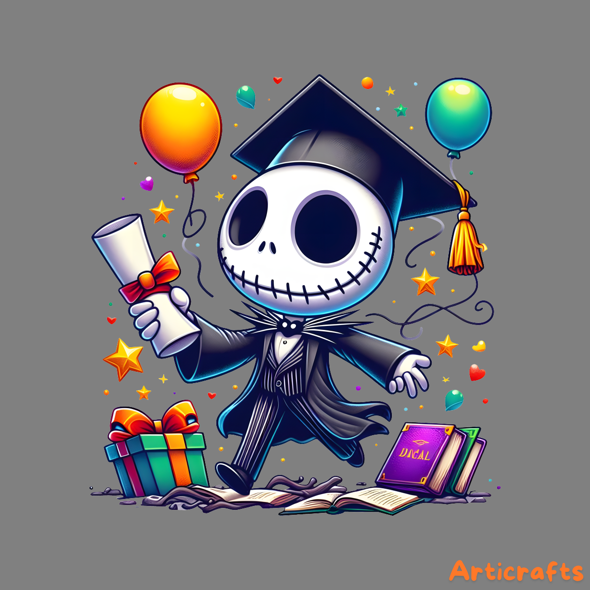 Funny Jack Skellington Graduation PNG Digital Download Files - Inspire ...