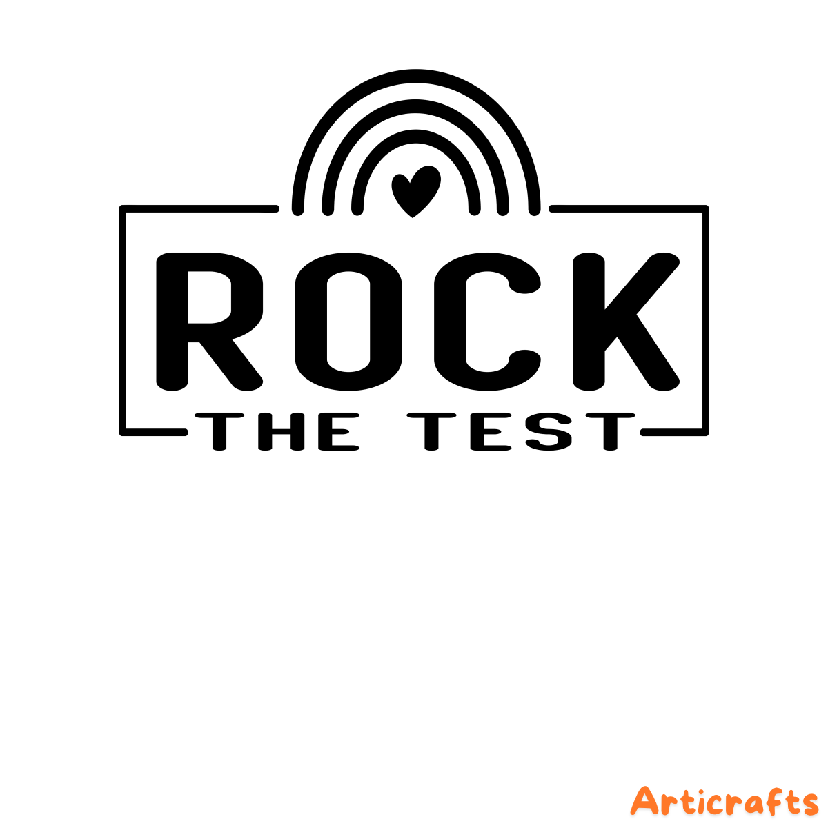 Rock The Test Motivational Quote PNG Digital Download Files - Inspire ...