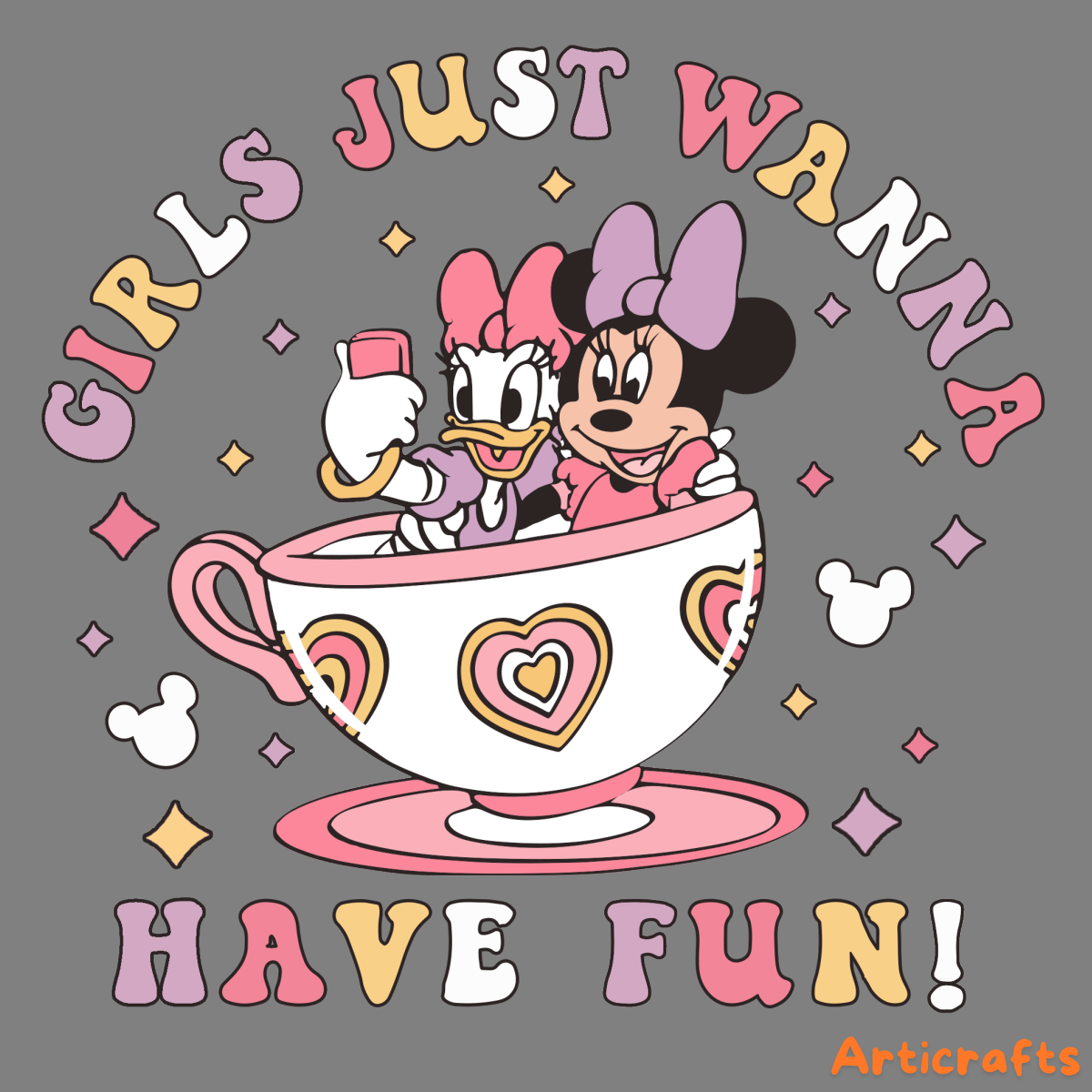 Girls Just Wanna Have Fun! Disney Couple Micky Cartoon PNG | Inspire Uplift