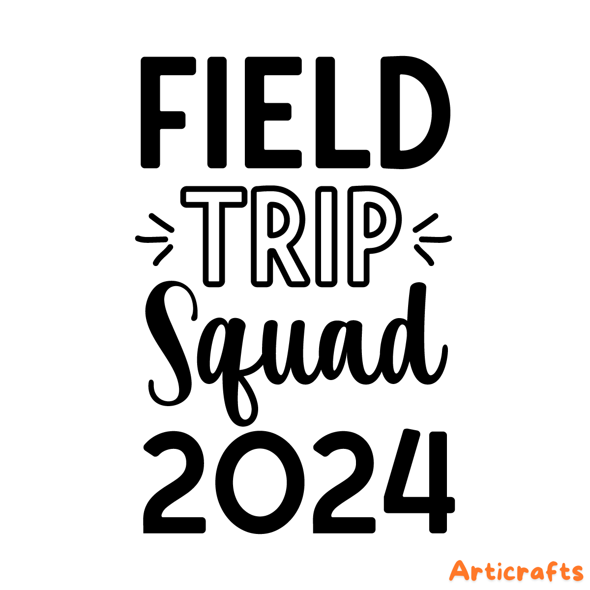 Retro Field Trip Squad 2024 SVG Digital Download Files | Inspire Uplift
