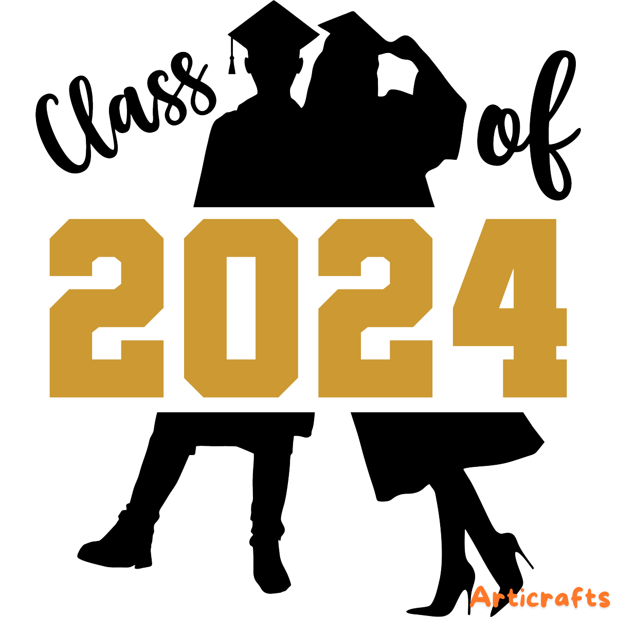 Class Of 2024 Couple Graduation PNG Digital Download Files | Inspire Uplift