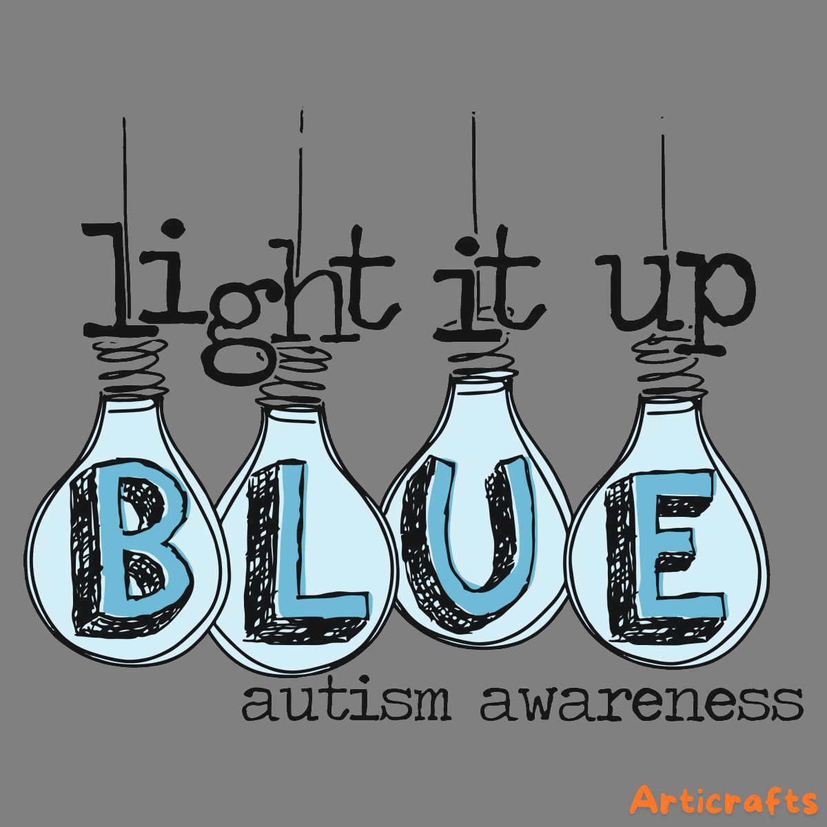 Autism Light It Up Blue Autism Awareness SVG | Inspire Uplift