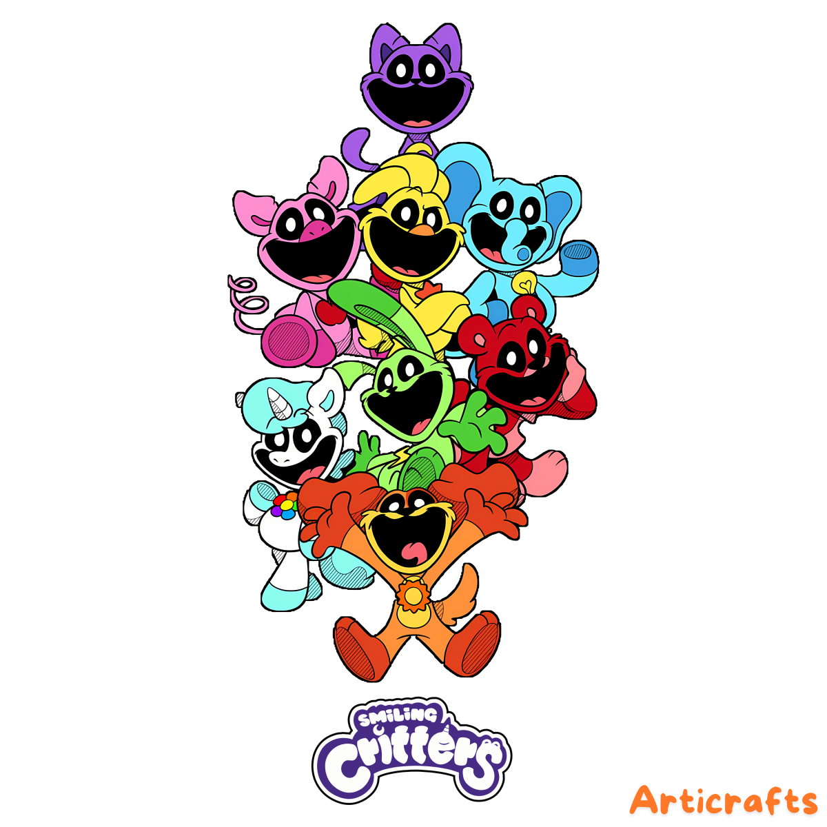 Smiling Critters Poppy Playtime Character PNG - Inspire Uplift