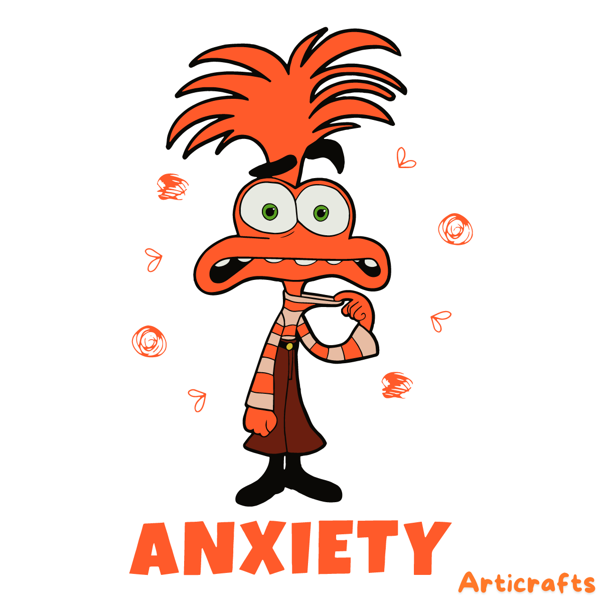 Inside Out Anxiety Disney Character SVG Digital Download Fil - Inspire ...