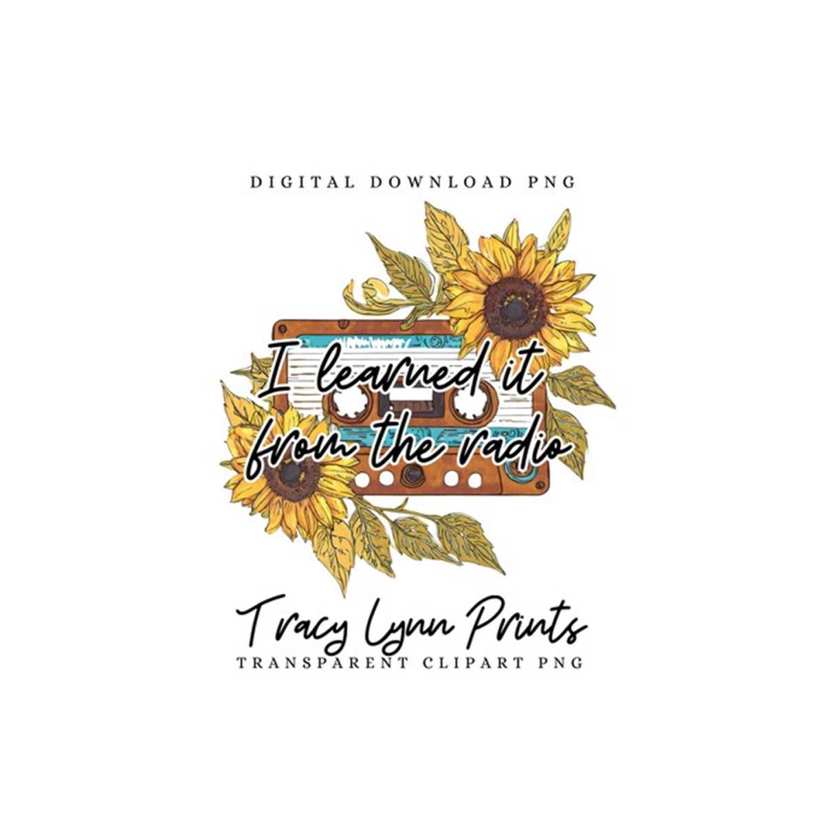 Country Music Themed PNG | Digital Download | Sunflowers | W | Inspire ...