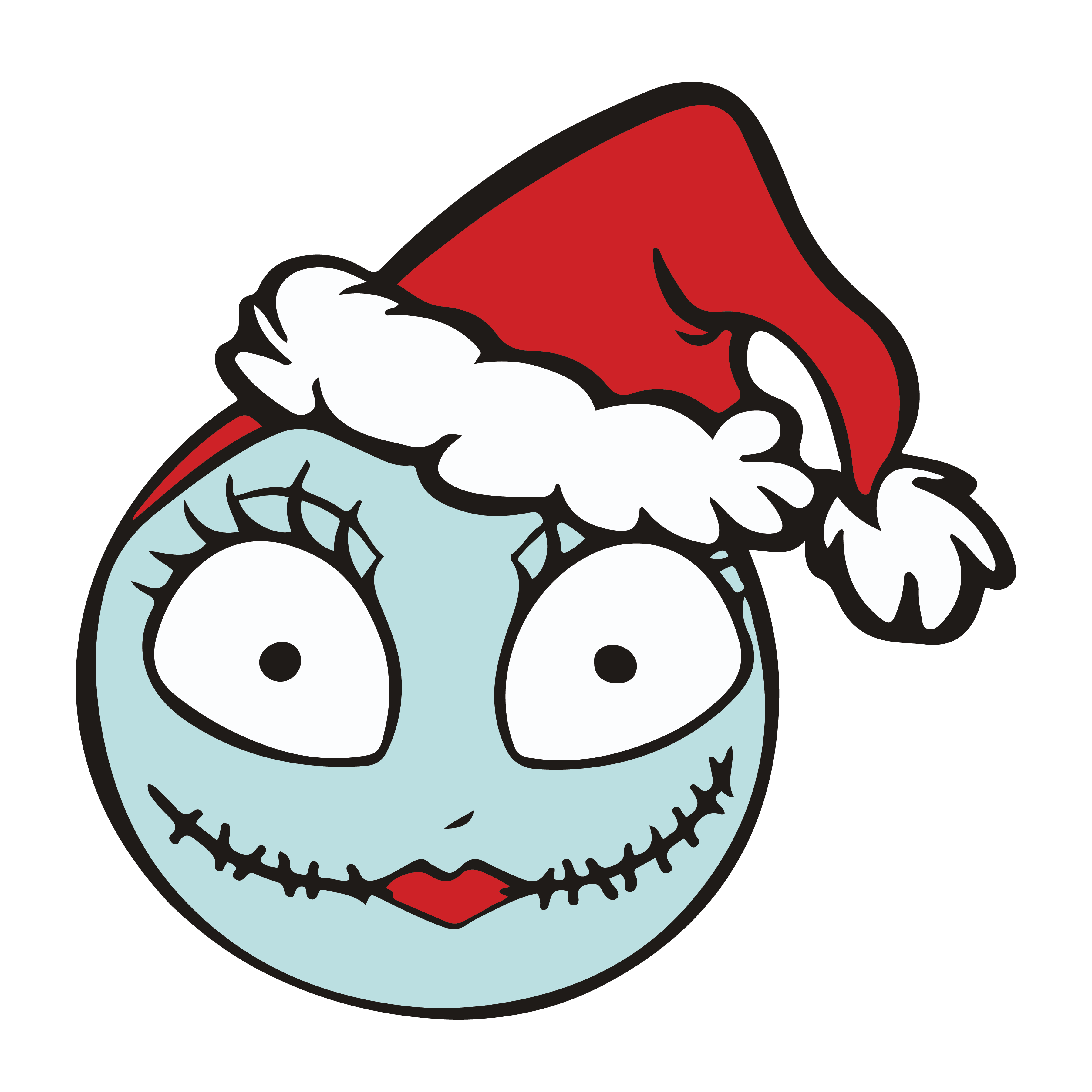 Sally Santa Hat SVG, Christmas sally SVG, Nighmare Before Ch | Inspire ...