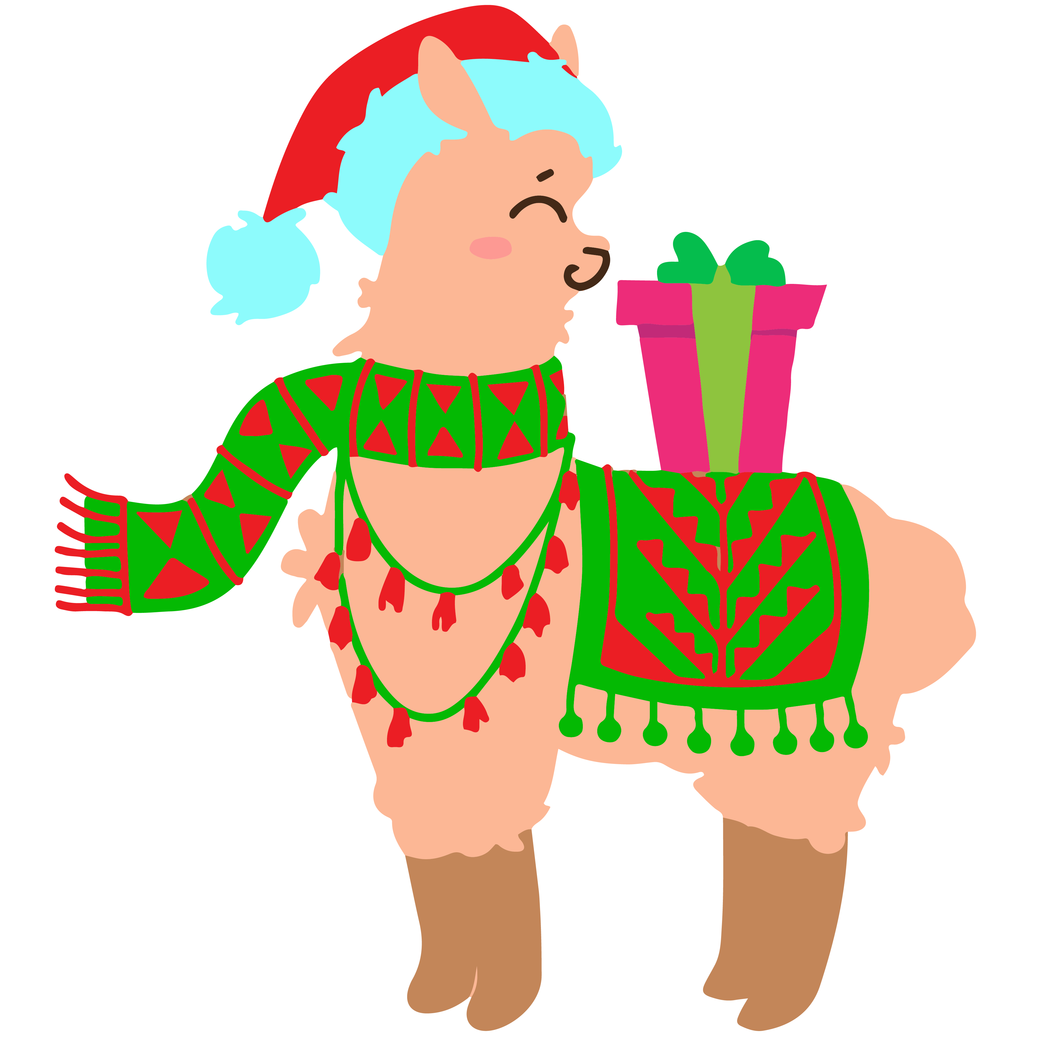 Christmas Llama Svg, Llamas clipart, Llama Holidays Svg, Mer | Inspire ...