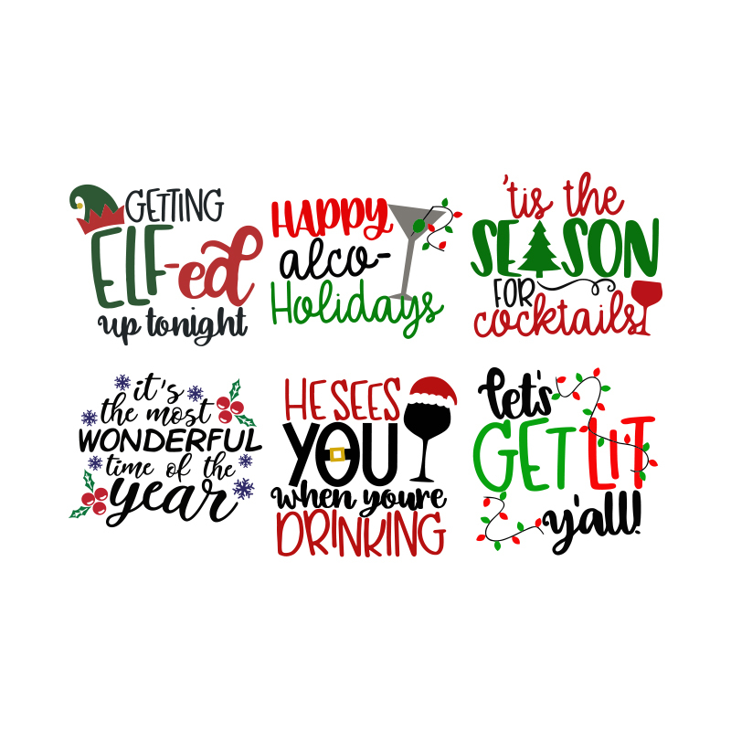 Christmas drinking Svg Bundle, Christmas Drink Sayings Svg, | Inspire ...
