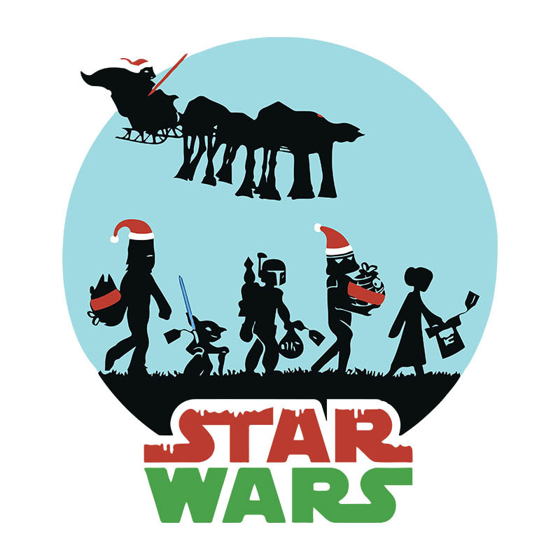 Star Wars chistmas Svg, Star Wars silhouette, Star Wars sant - Inspire ...
