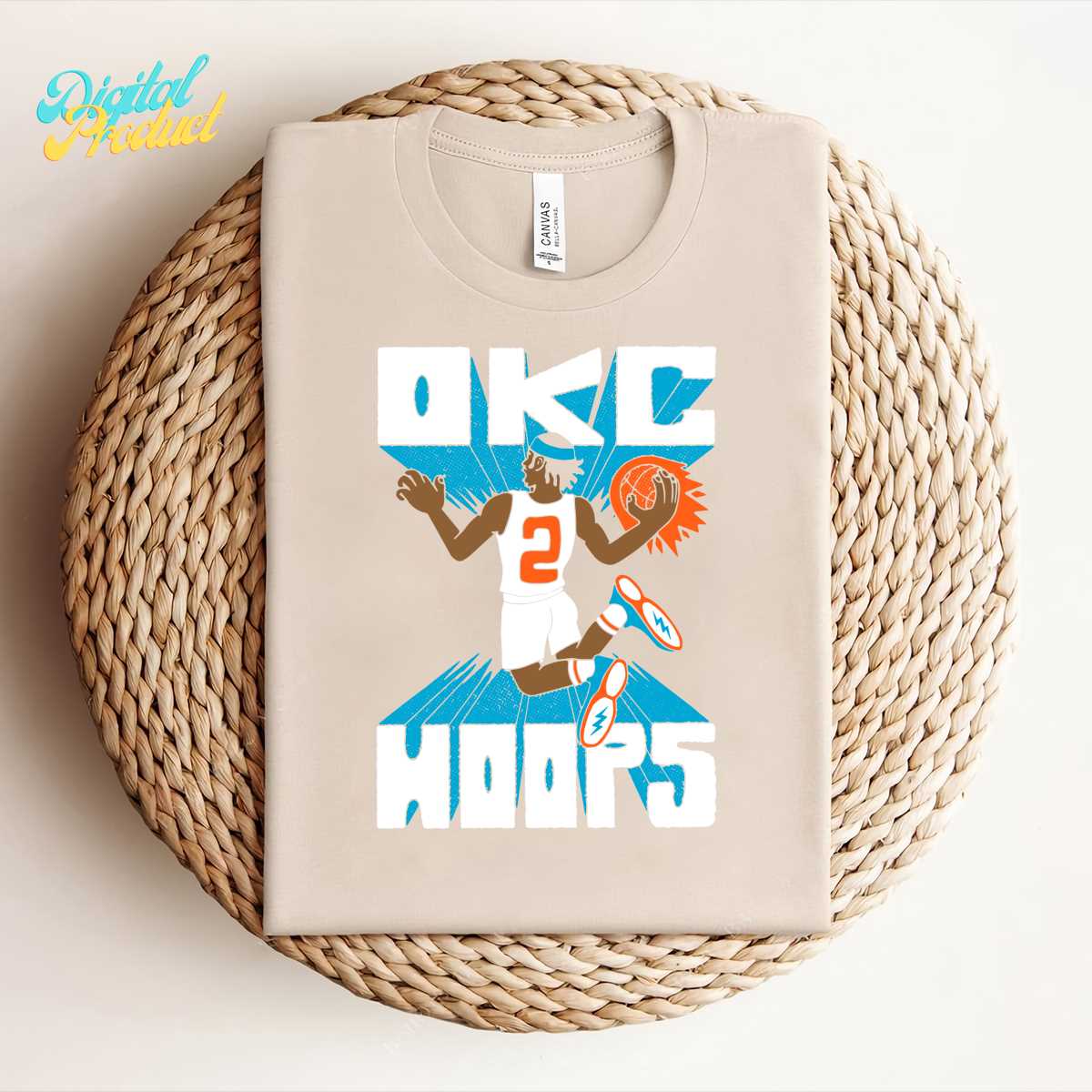 OKC Thunder Hoops Basketball NBA Svg Digital Download | Inspire Uplift
