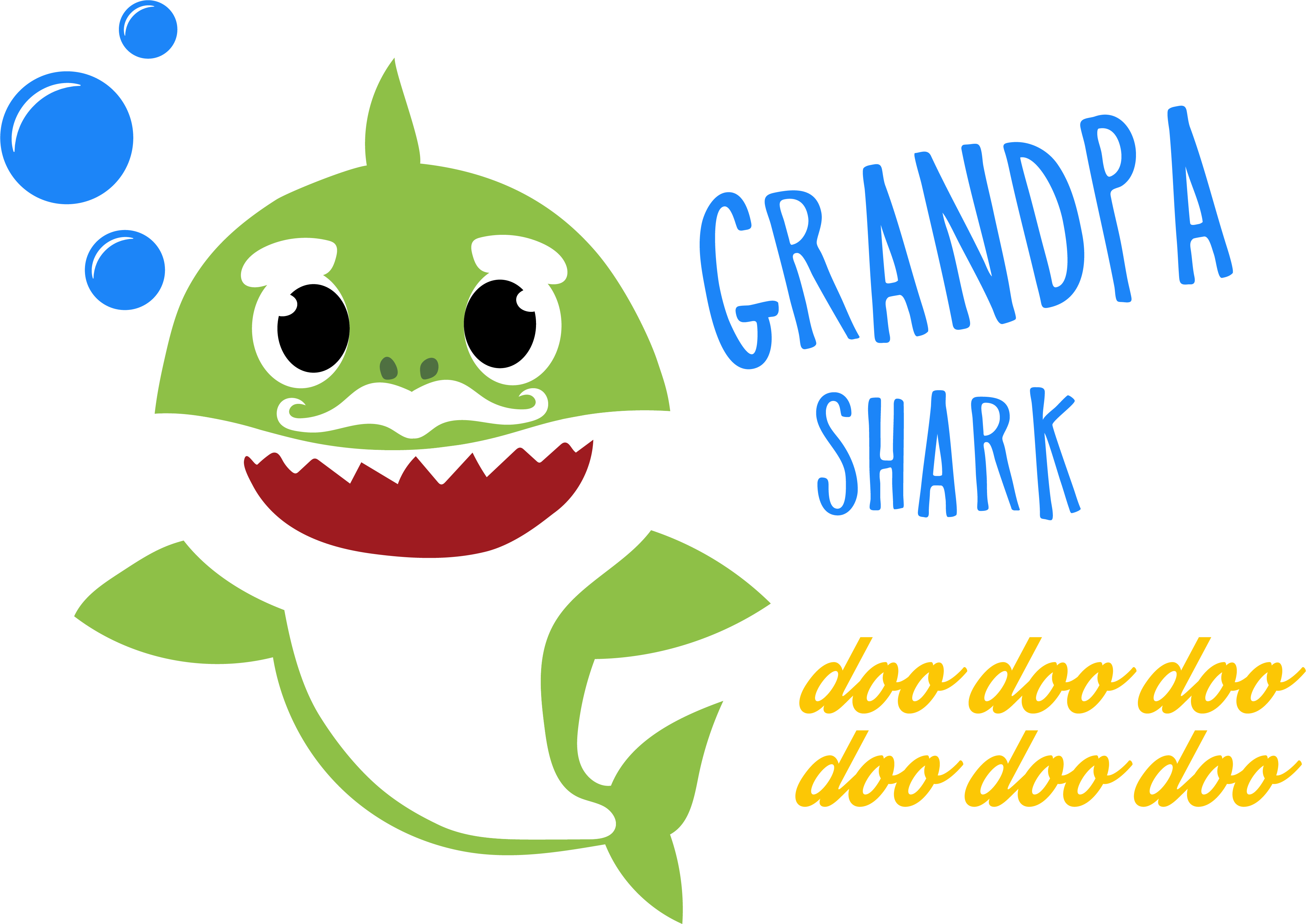 Grandpa shark Svg, Baby Shark Family Svg, Baby Shark Birthda | Inspire ...