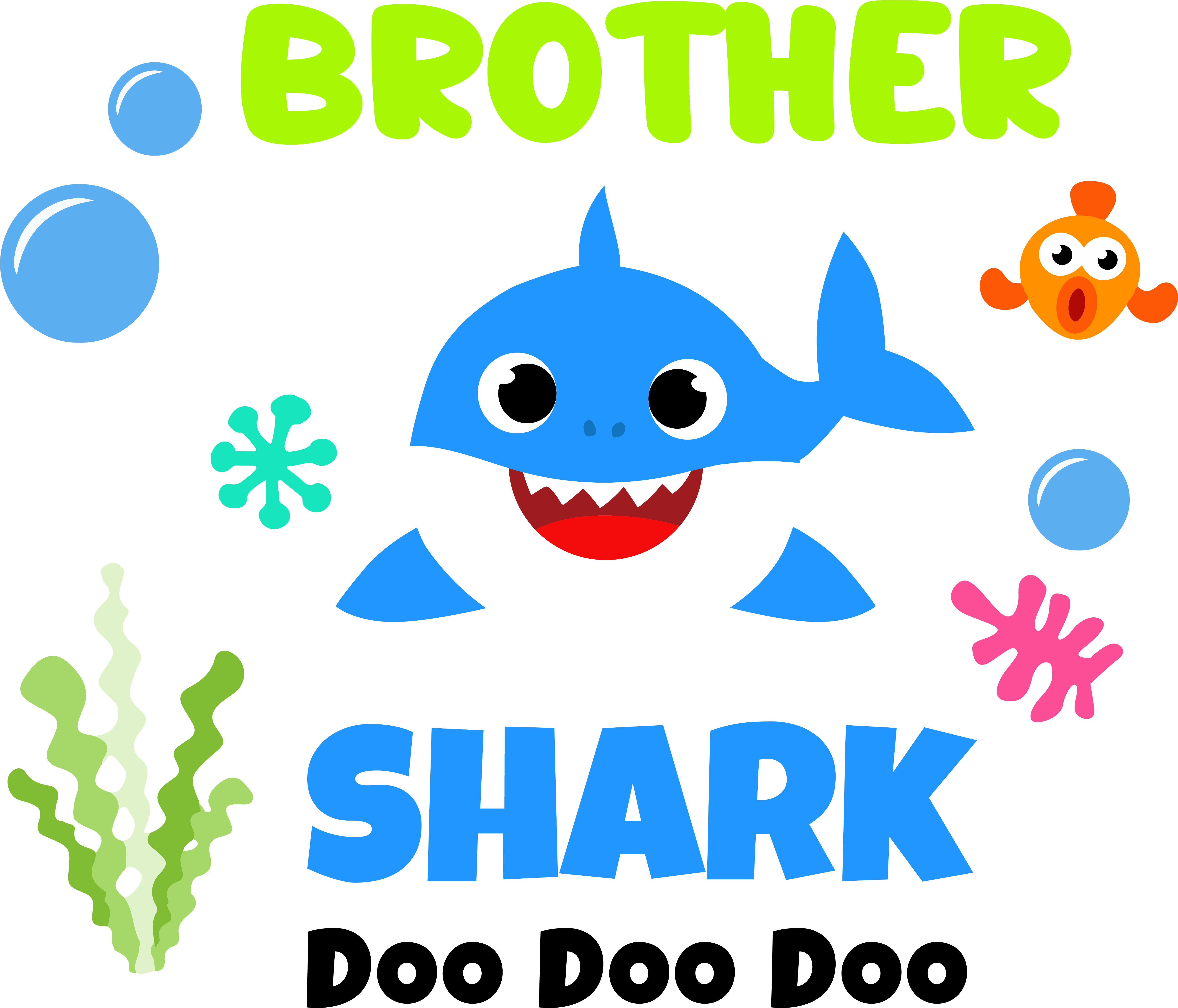 Brother shark Svg, Baby Shark Family Svg, Baby Shark Birthda | Inspire ...