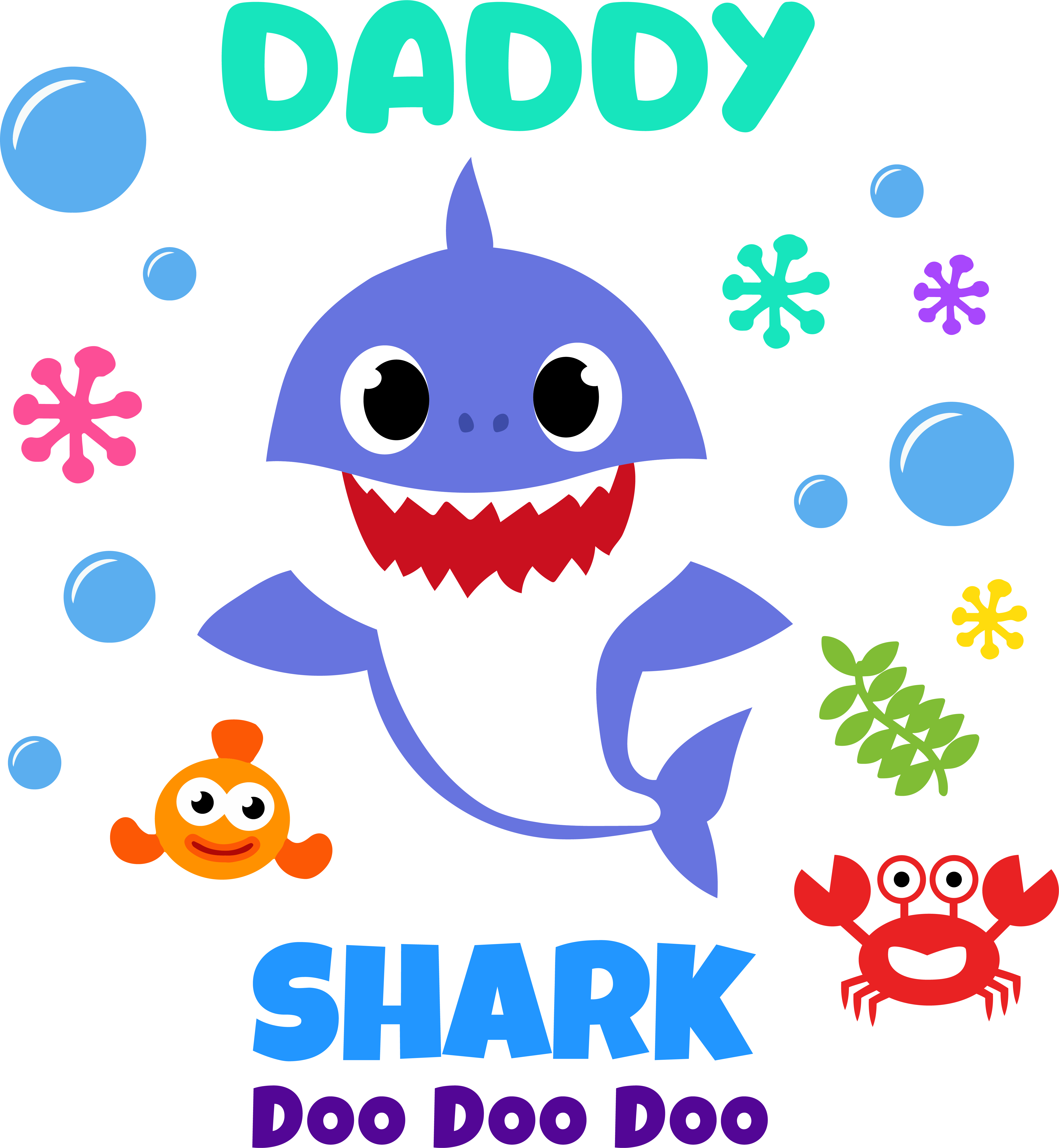 Daddy shark Svg, Baby Shark Family Svg, Baby Shark Birthday | Inspire ...