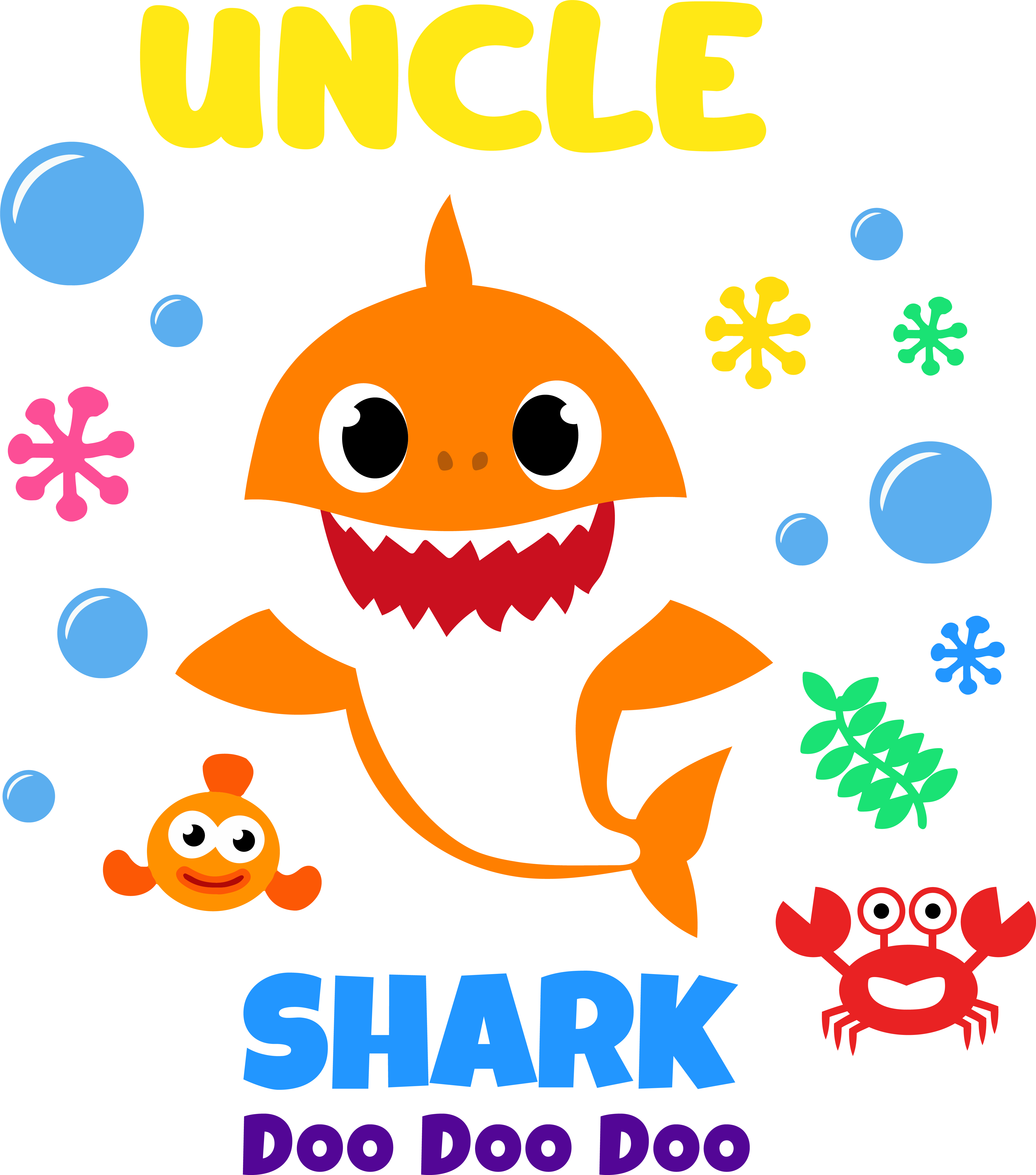 Uncle Shark Svg, Baby Shark Family Svg, Baby Shark Birthday | Inspire ...