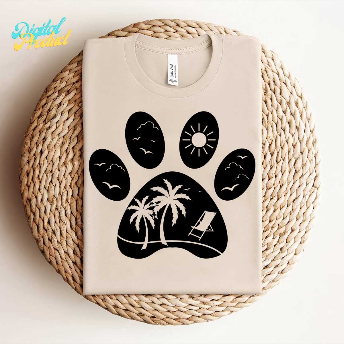 Beach Paw Print SVG, Dog Mom SVG - Inspire Uplift
