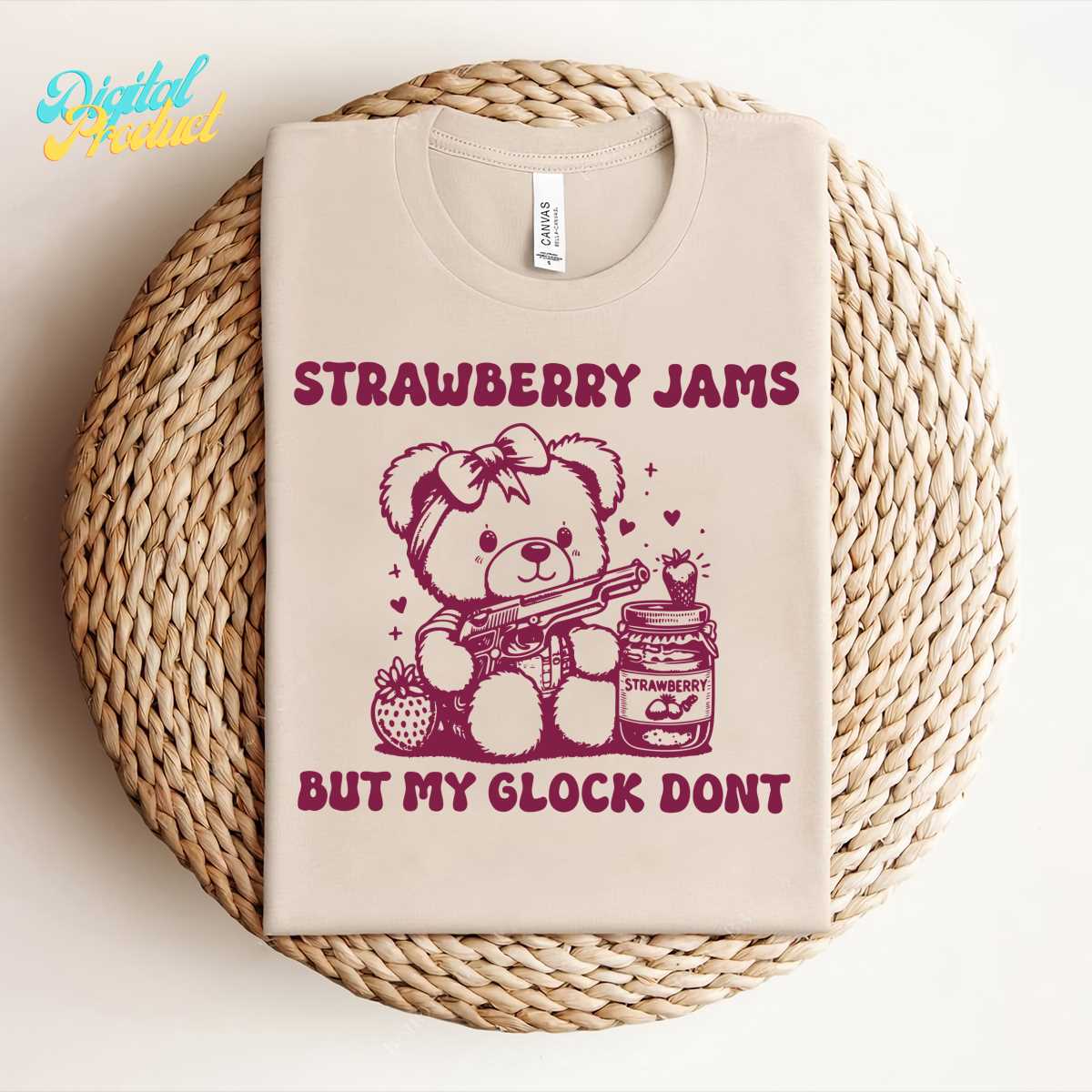 Gun Meme Strawberry Jams But My Glock Dont SVG | Inspire Uplift