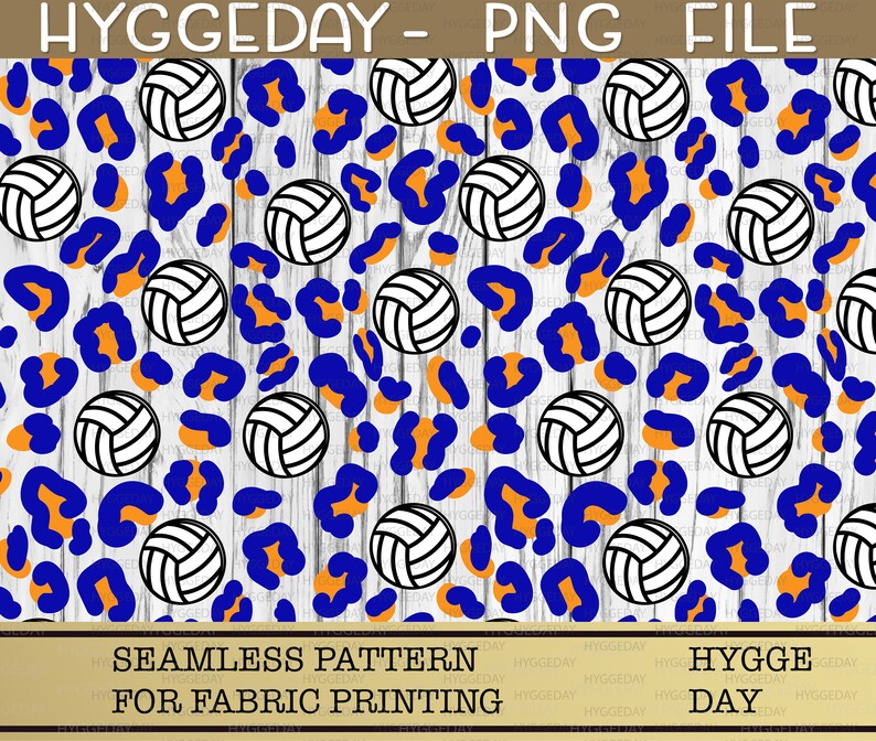 Seamless Volleyball Leopard Png, Sublimate Download, Digital | Inspire ...