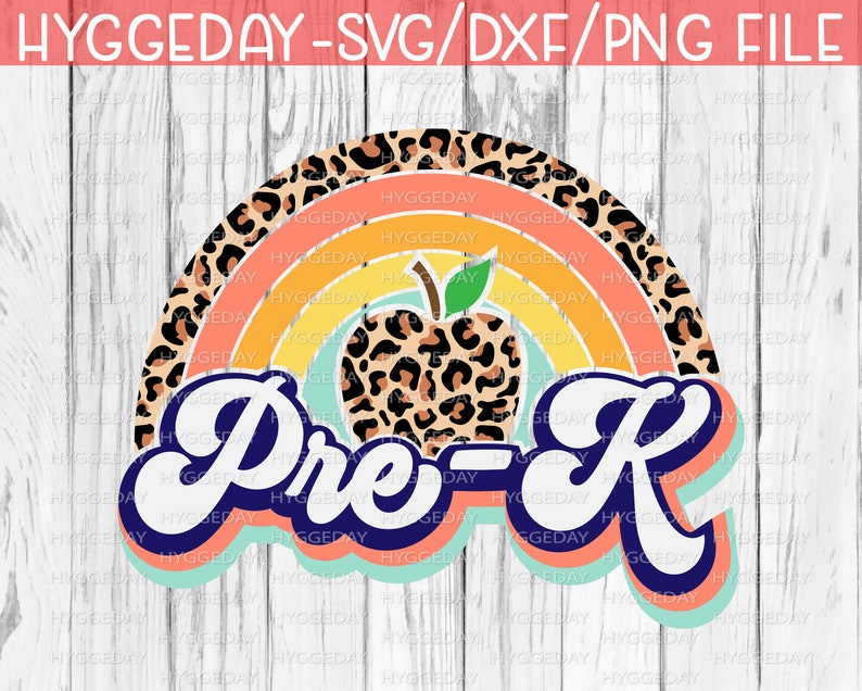Retro Pre-k Rainbow Svg Dxf PNG, back to school, School, tea | Inspire ...