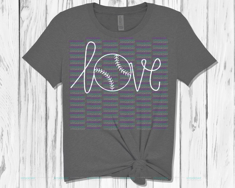 Love Baseball / Softball Svg Dxf Png, Cursive, hand lettered | Inspire ...