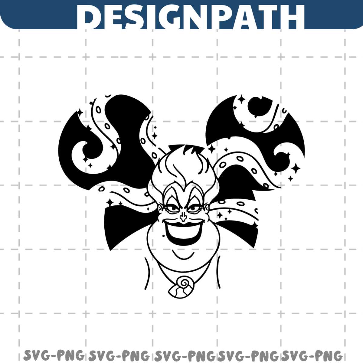 Ursula SVG png clipart , the little mermaid disneyland villa | Inspire ...