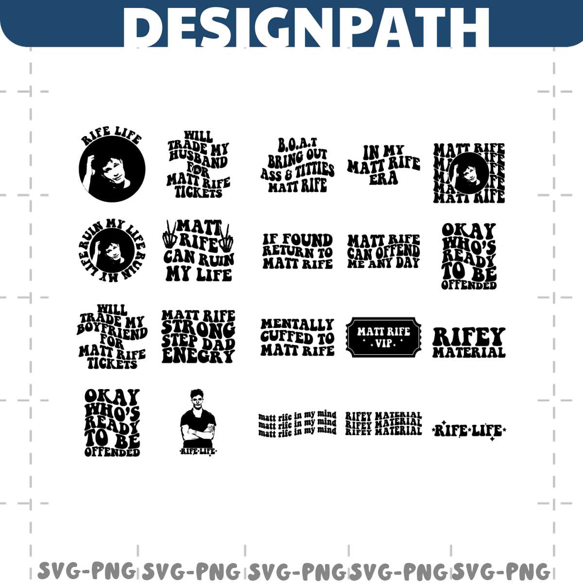 Matt Rife Svg Png Bundle, Matt Rife Funny Quotes Svg, Matt R | Inspire ...