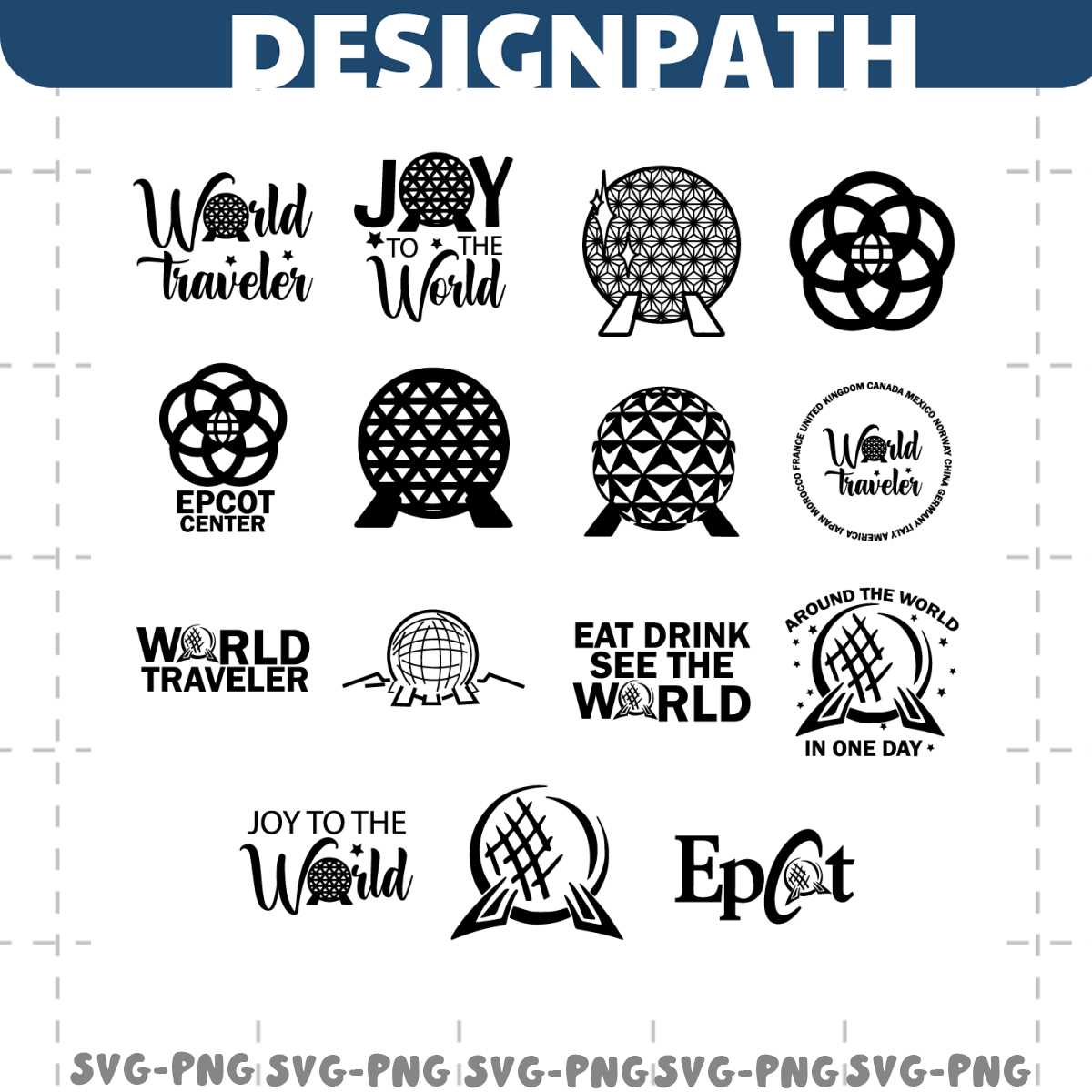Epcot Svg, Adventure Svg, World Travel Svg, Joy To The World | Inspire ...