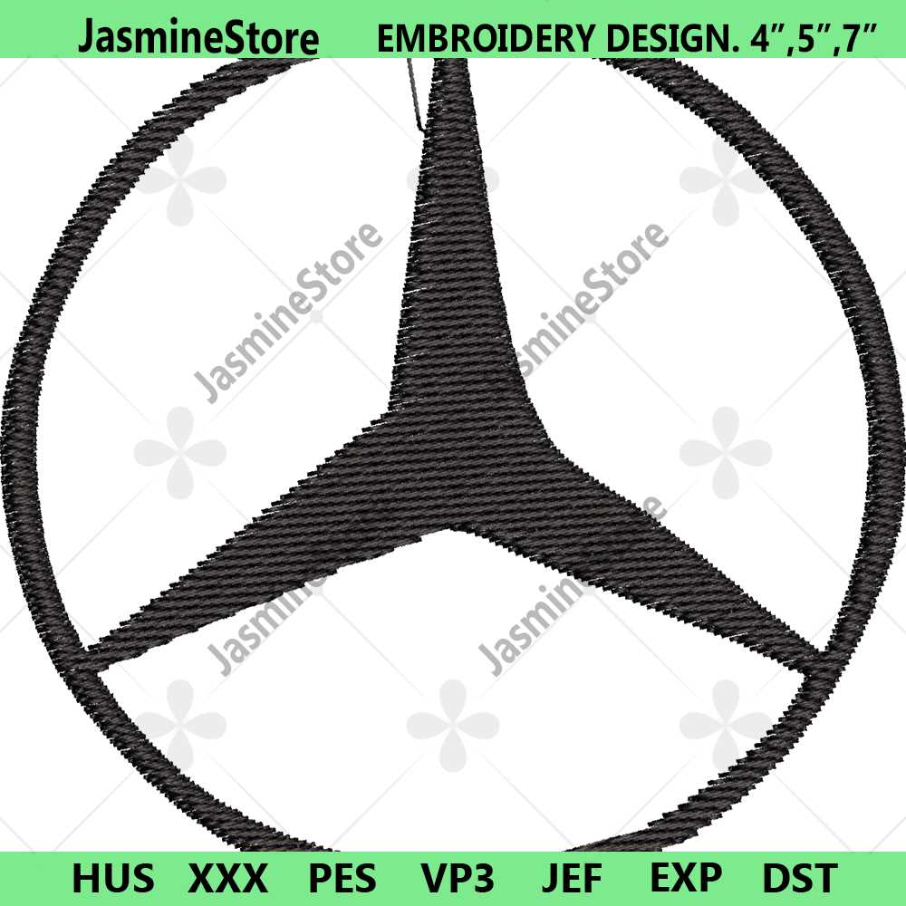 Mercedes Logo Embroidery Download File Luxury Brand Car Embr | Inspire ...