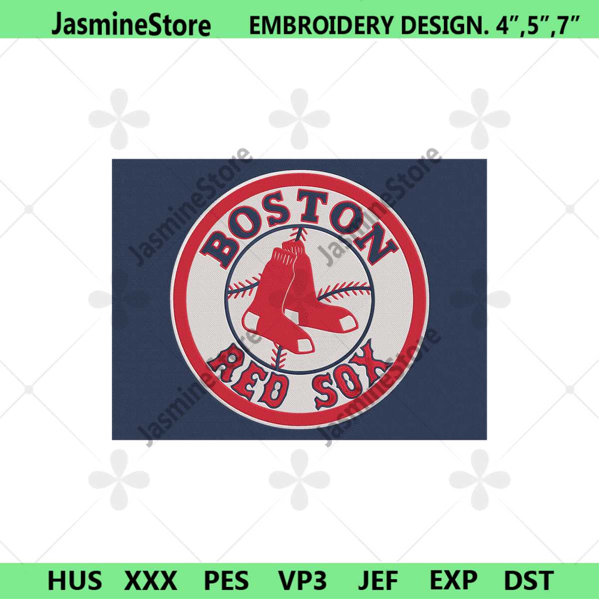 Boston Red Sox Baseball Circle Logo Embroidery Instant Downl | Inspire ...