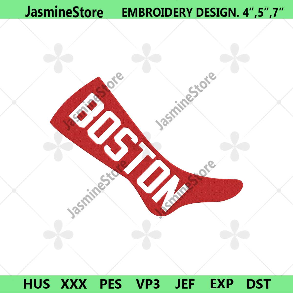 Boston Red Sox Team Sock Logo MLB Embroidery Machine Design | Inspire ...