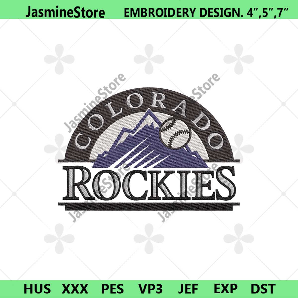 Colorado Rockies MLB Baseball Team Logo Machine Embroidery D | Inspire ...