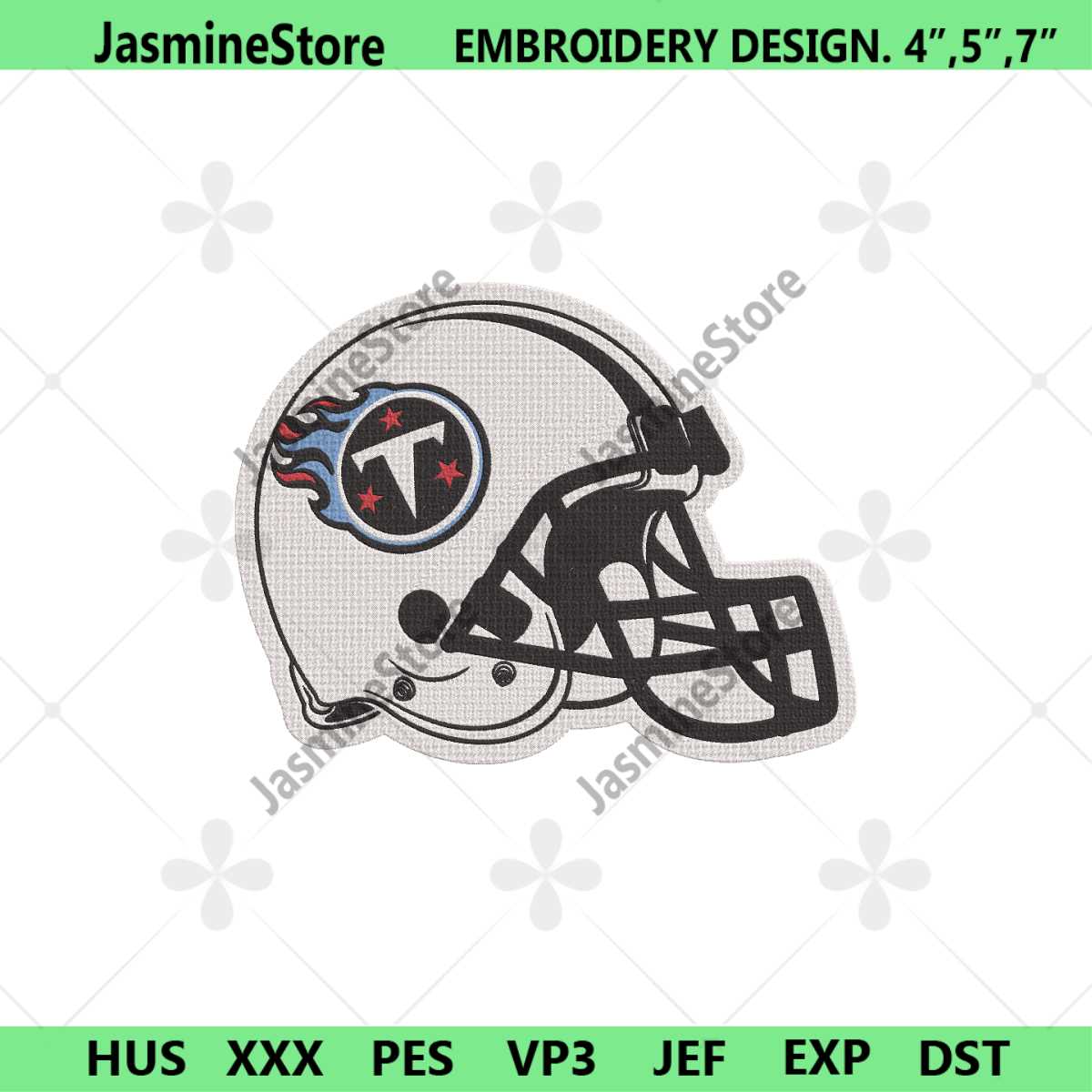 Tennessee Titans Football Helmet Logo Machine Embroidery | Inspire Uplift