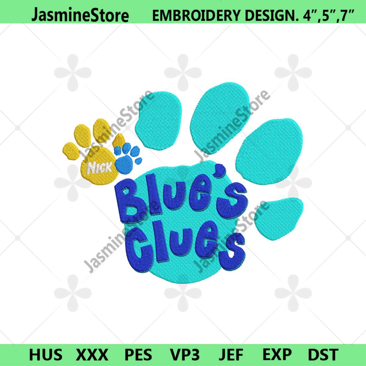 Blues Clues Embroidery Instant Design, Blues Clues Logo Embr | Inspire ...