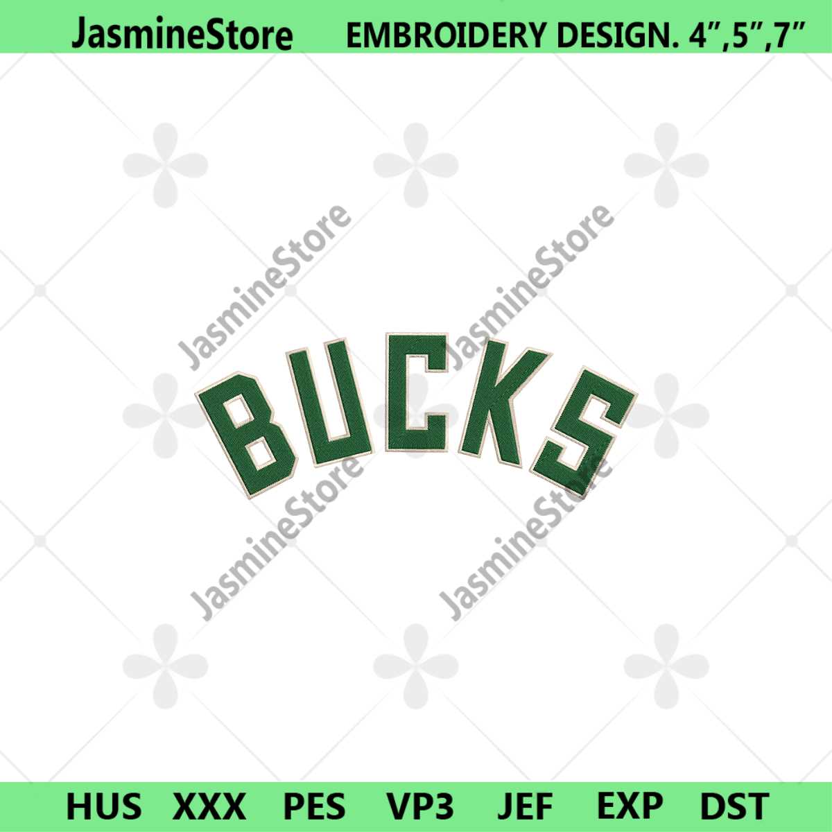 Milwaukee Bucks Wordmark Logo Embroidery Files, Milwaukee Bu | Inspire ...