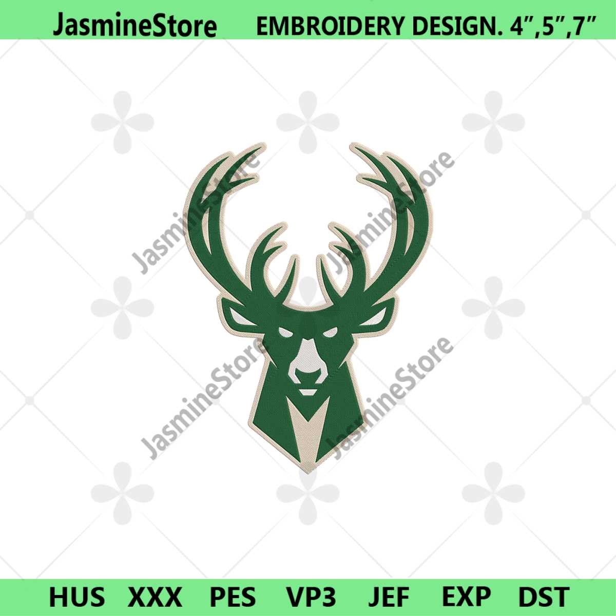 Milwaukee Bucks Logo Wallpaper Embroidery File Design, Milwa | Inspire ...
