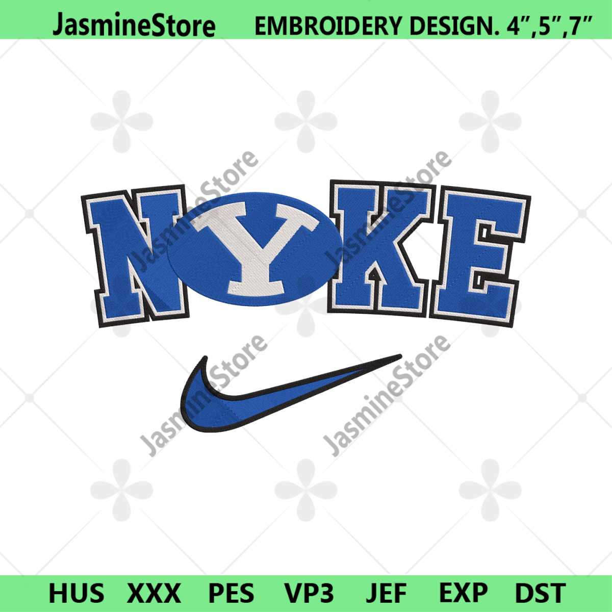 BYU Cougars Nike Logo Embroidery Design Download File | Inspire Uplift