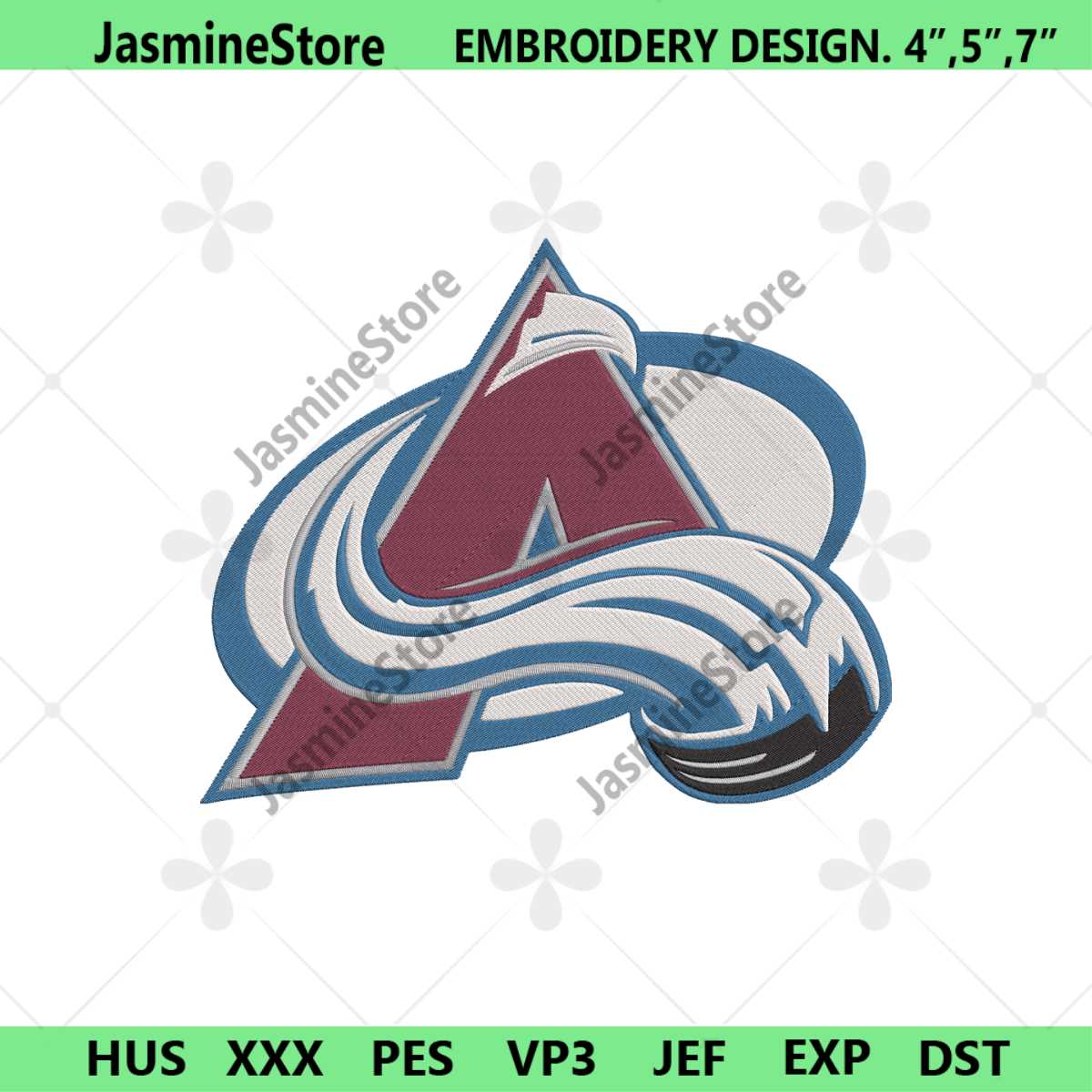 Colorado Avalanche Logo NHL Team Embroidery Design File | Inspire Uplift
