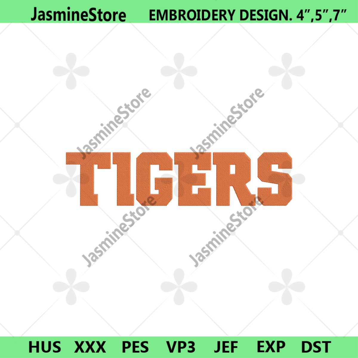 Tigers Wordmark Logo Embroidery Download, Tigers Text Logo E | Inspire ...