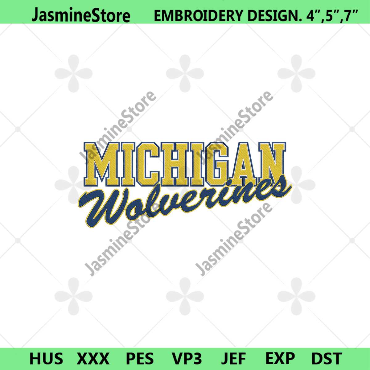 Michigan Wolverines Wordmark Logo Machine Embroidery, Michig | Inspire ...