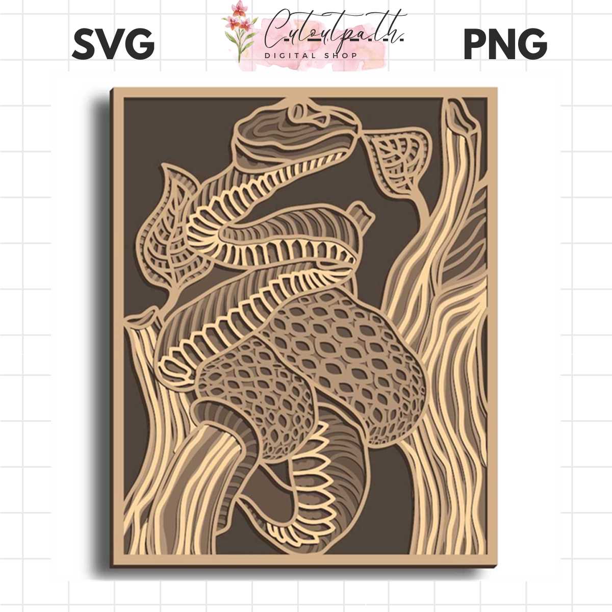 Snake Mandala 3D layered SVG, Digital file Snake laser file, | Inspire ...