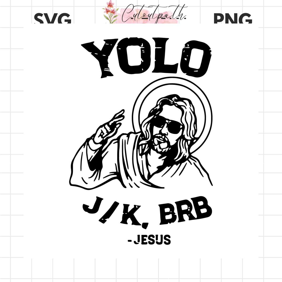 Vintage Easter Jesus Yolo Jk BRB SVG - Inspire Uplift