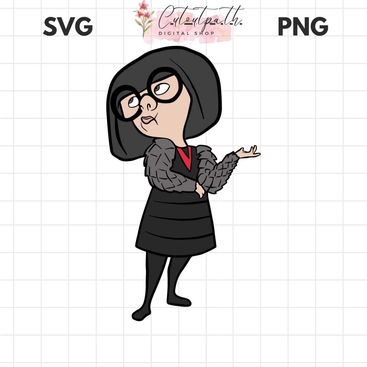 Edna Mode SVG The incredibles SVG Disneyland Ears Clipart La | Inspire ...