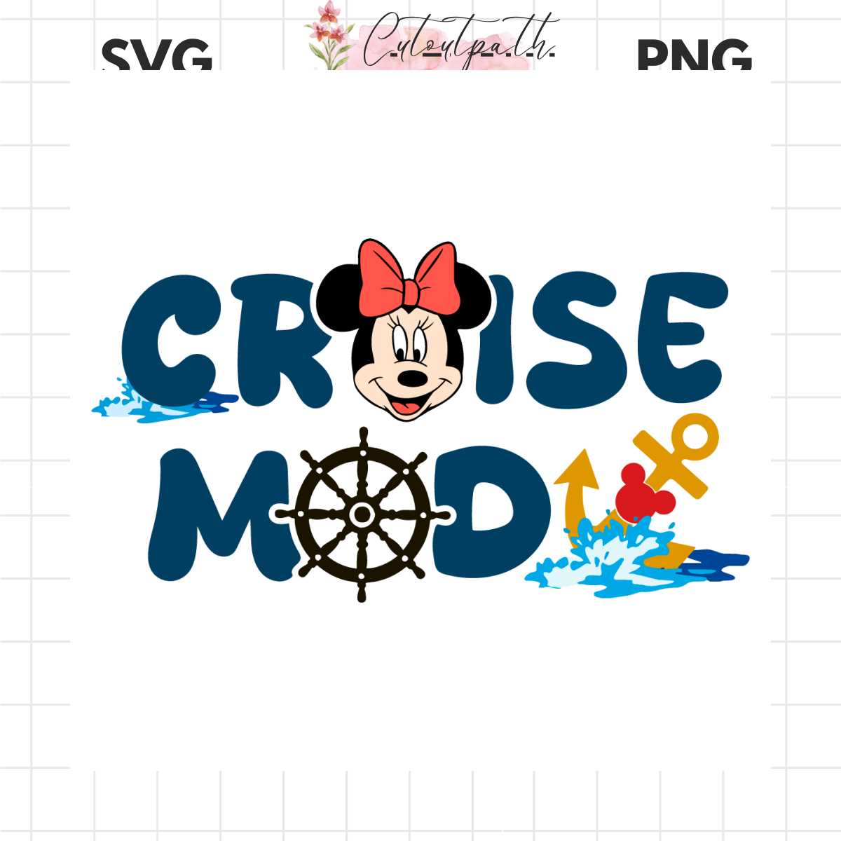 Disney Cruise Mode Minnie Mouse SVG | Inspire Uplift