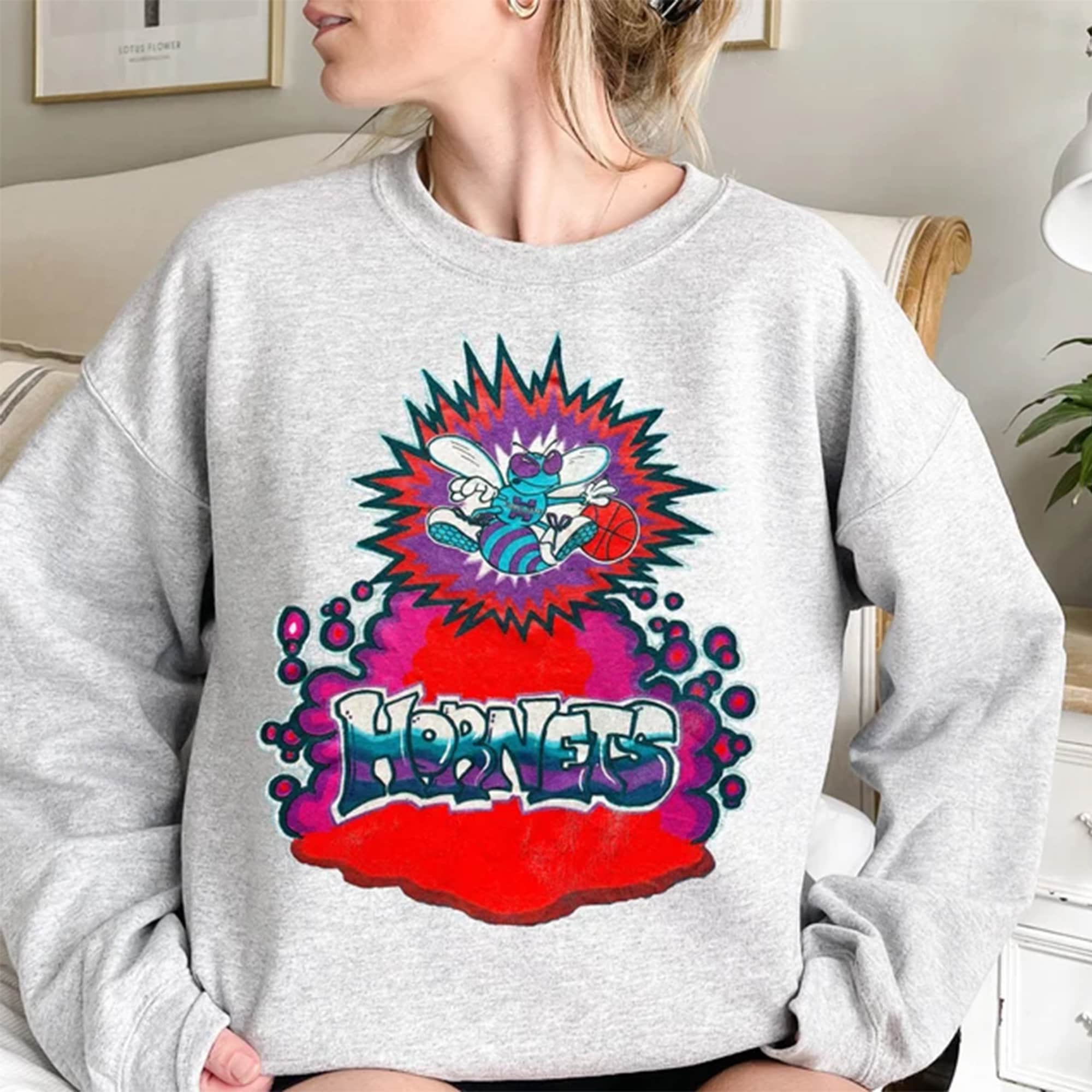 Charlotte Basketball 90s Throwback Crewneck Unisex Sweatshir - Inspire ...