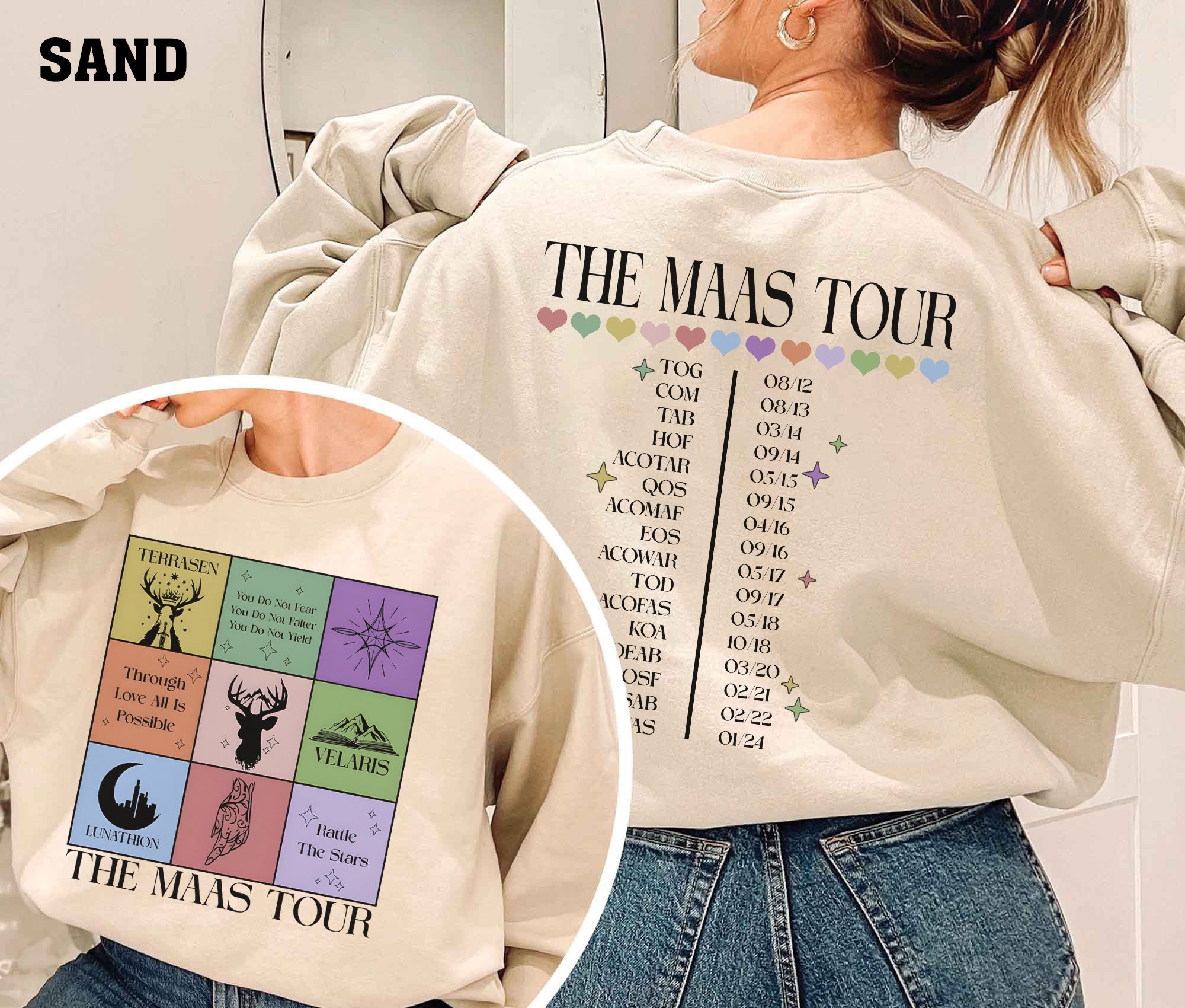 The Maas Tour Comfort Colors Shirt, Sarah J. Maas Shirt, Aco | Inspire ...