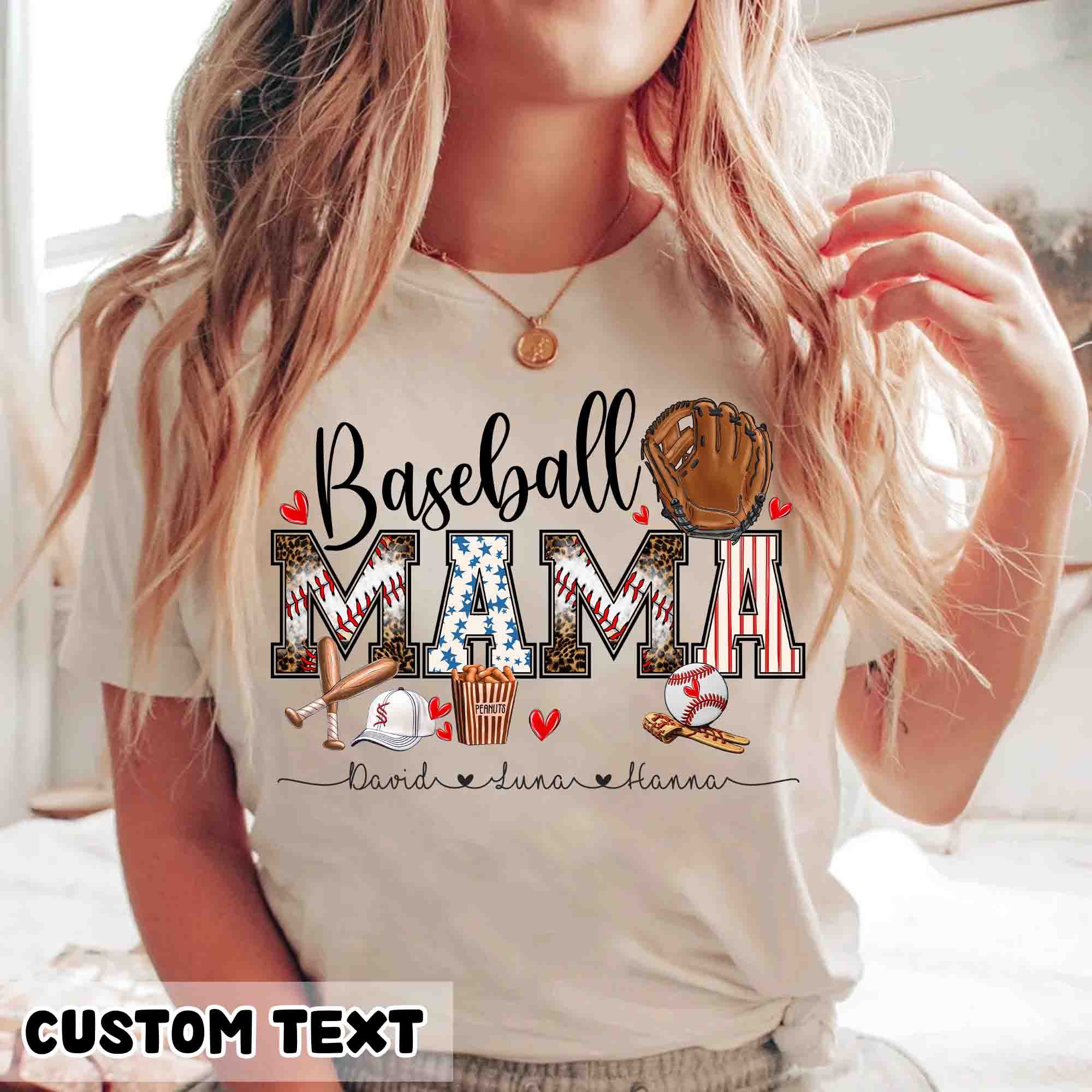 Personalized Baseball Mom Shirt With Kids Names, Baseball Ma | Inspire ...