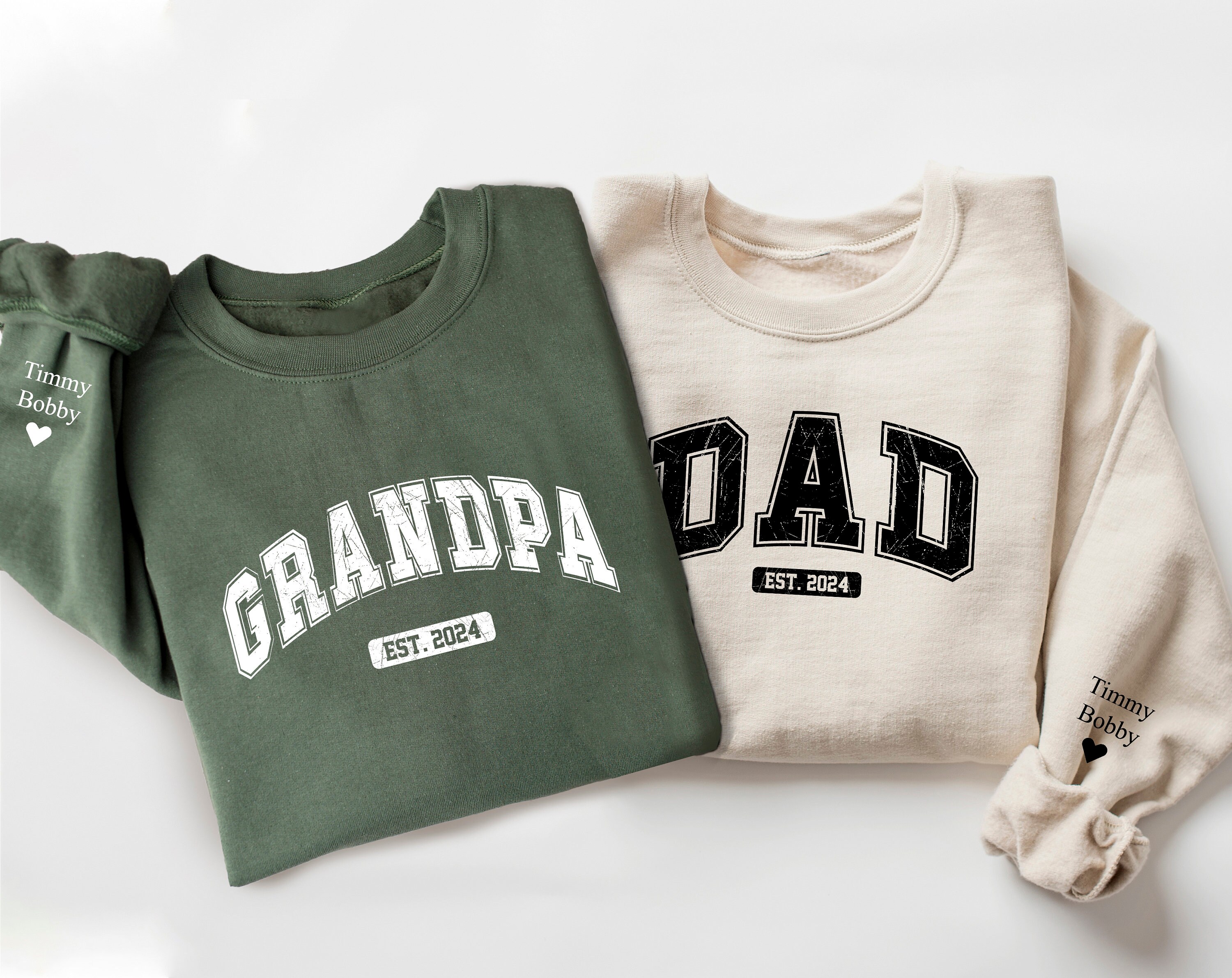 Personalized Grandpa & Dad Sweatshirt With Kids Names, Custo - Inspire ...