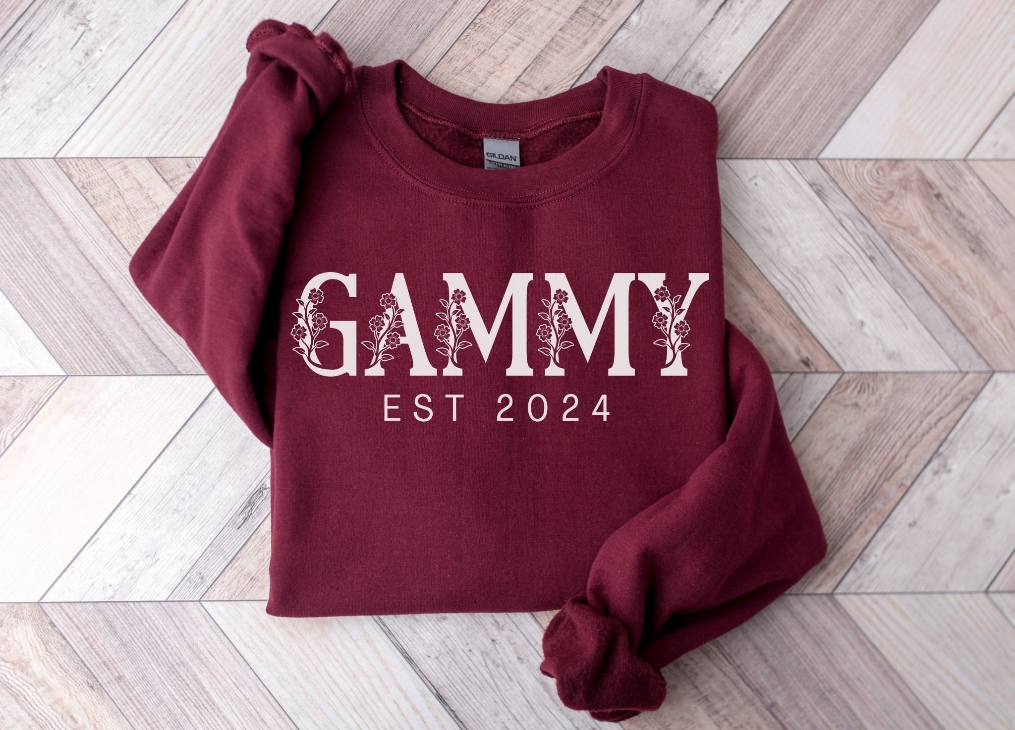Floral Gammy Sweatshirt, Personalized Gammy Est Sweatshirt, - Inspire ...