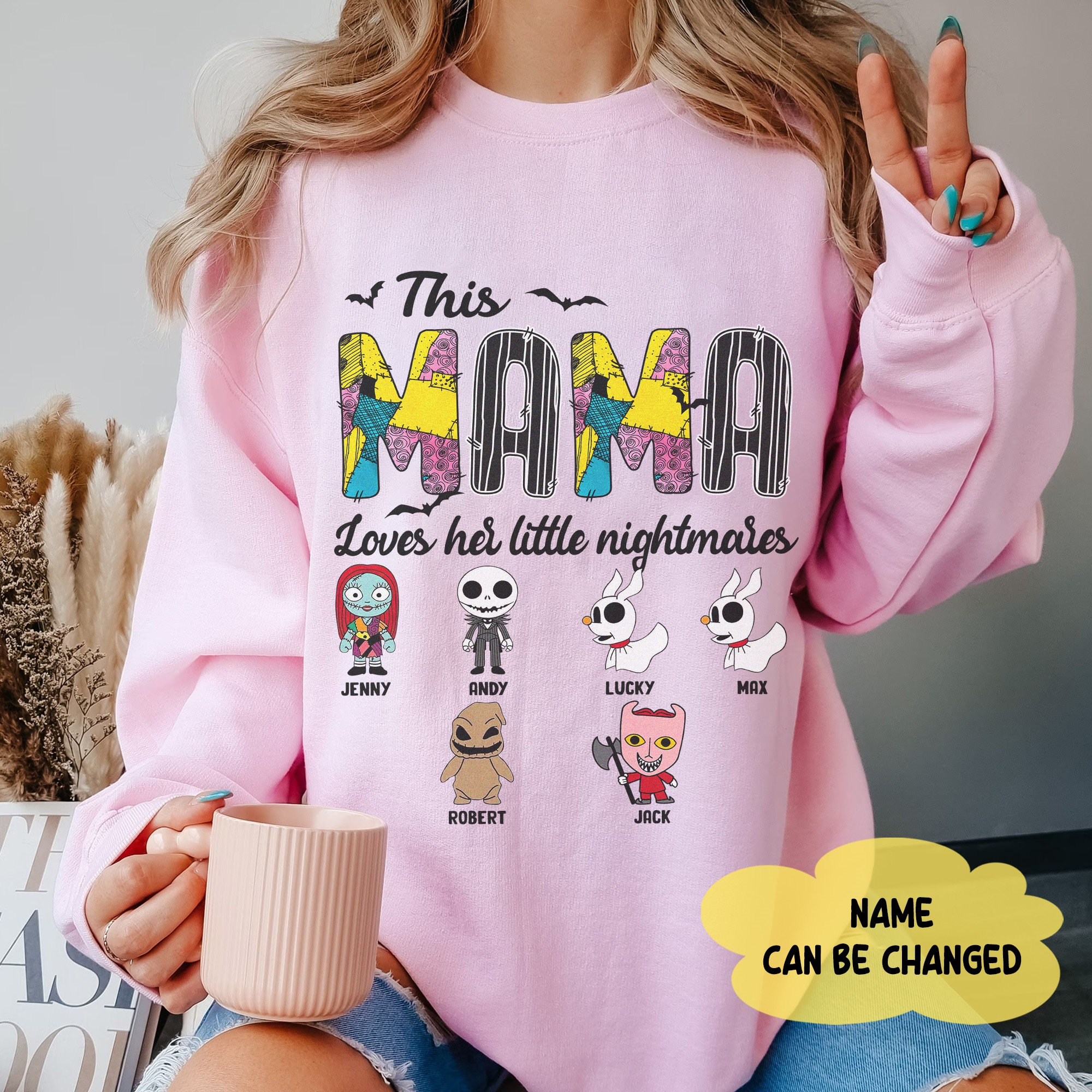 Custom Nightmare Mama Horror Shirt, This Mama Love Her Night | Inspire ...